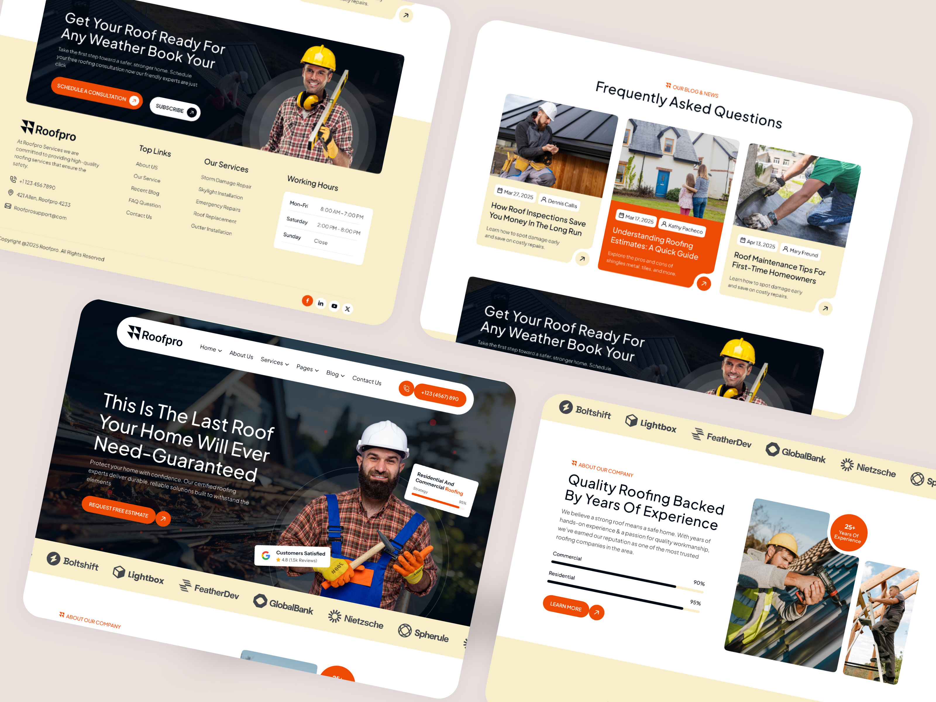 Roofing Services Website Design by FleexStudio | Web Design Agency on ...