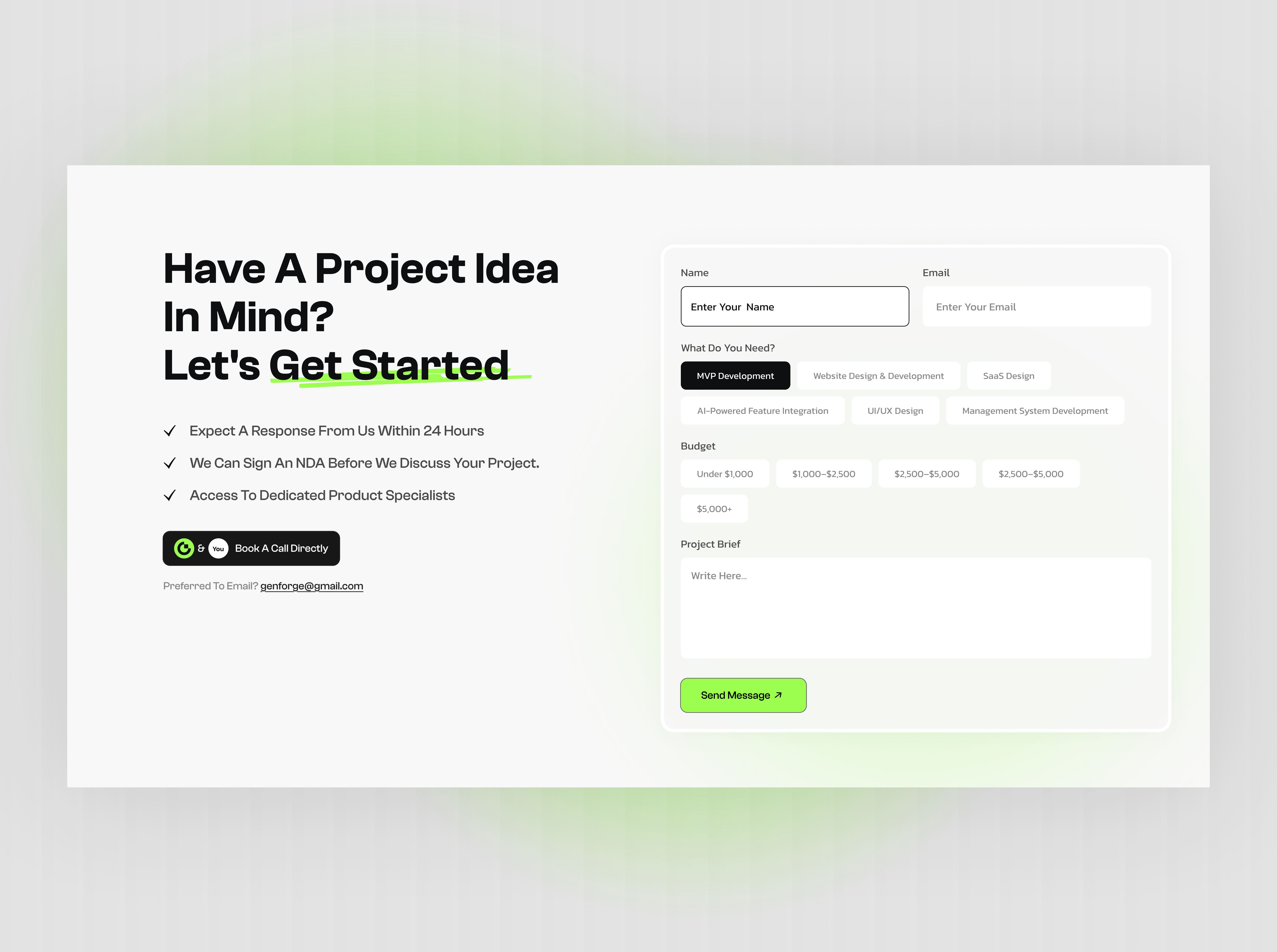 Contact Form UI Design - Light & Dark Version by Arman Hossain Somoy on ...