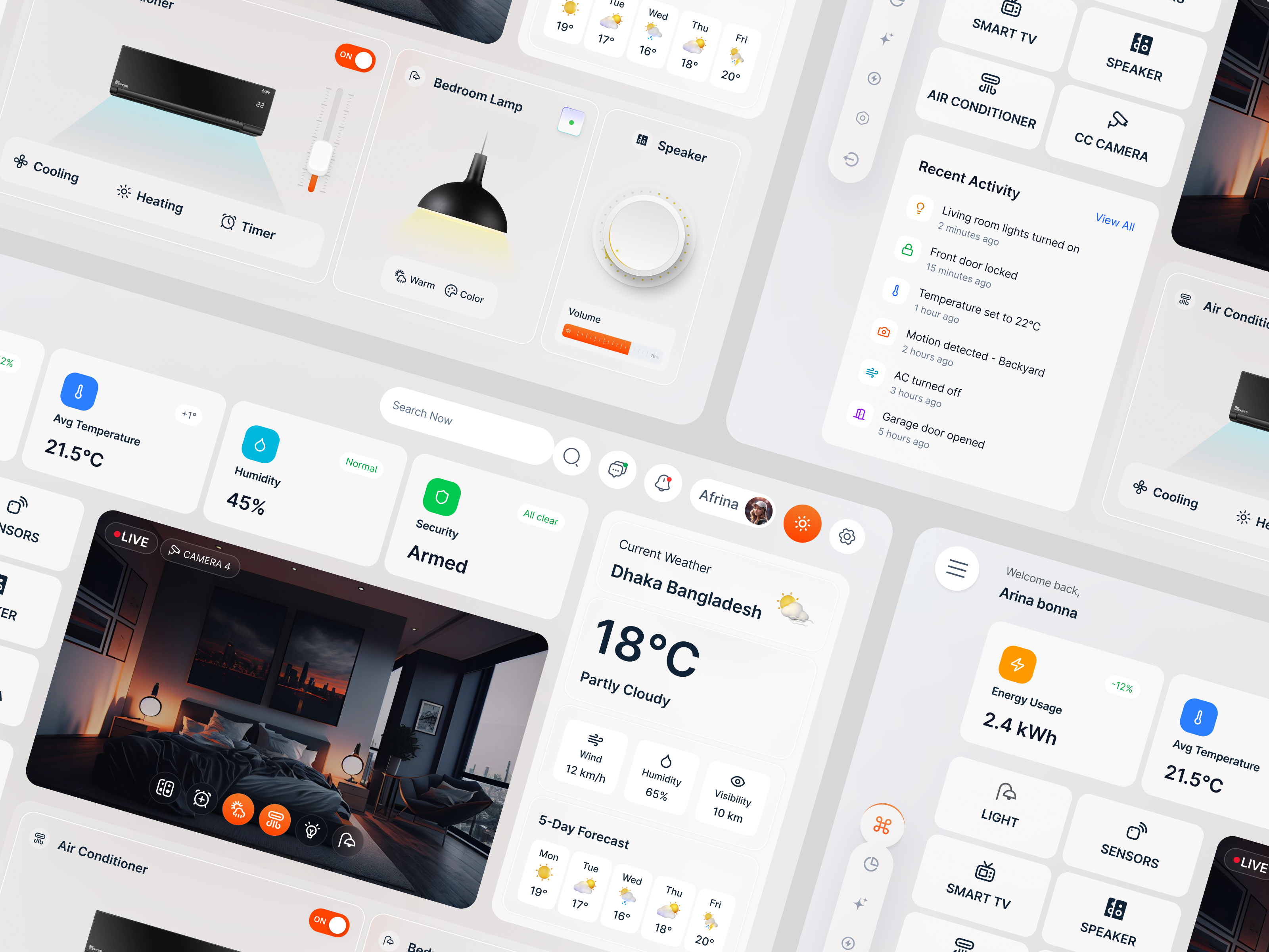 Smart Home Dashboard by Muntasir Mahmud for Bertobase it on Dribbble