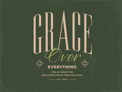 Grace Over Everything Tshirt | Vintage Christian Typography Art by ...