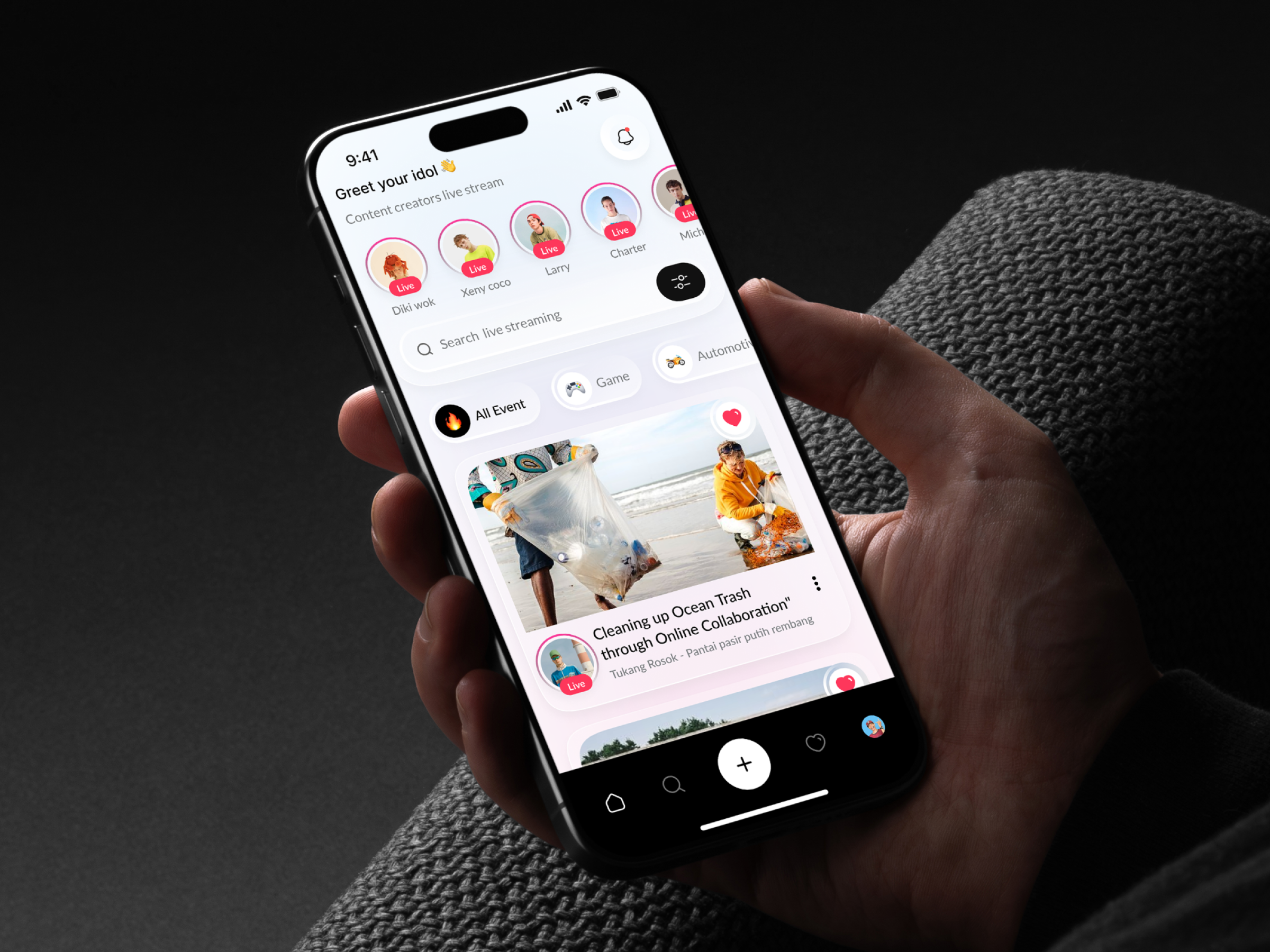 Watchly - Live Streaming Mobile App by Fanka for Korsa on Dribbble