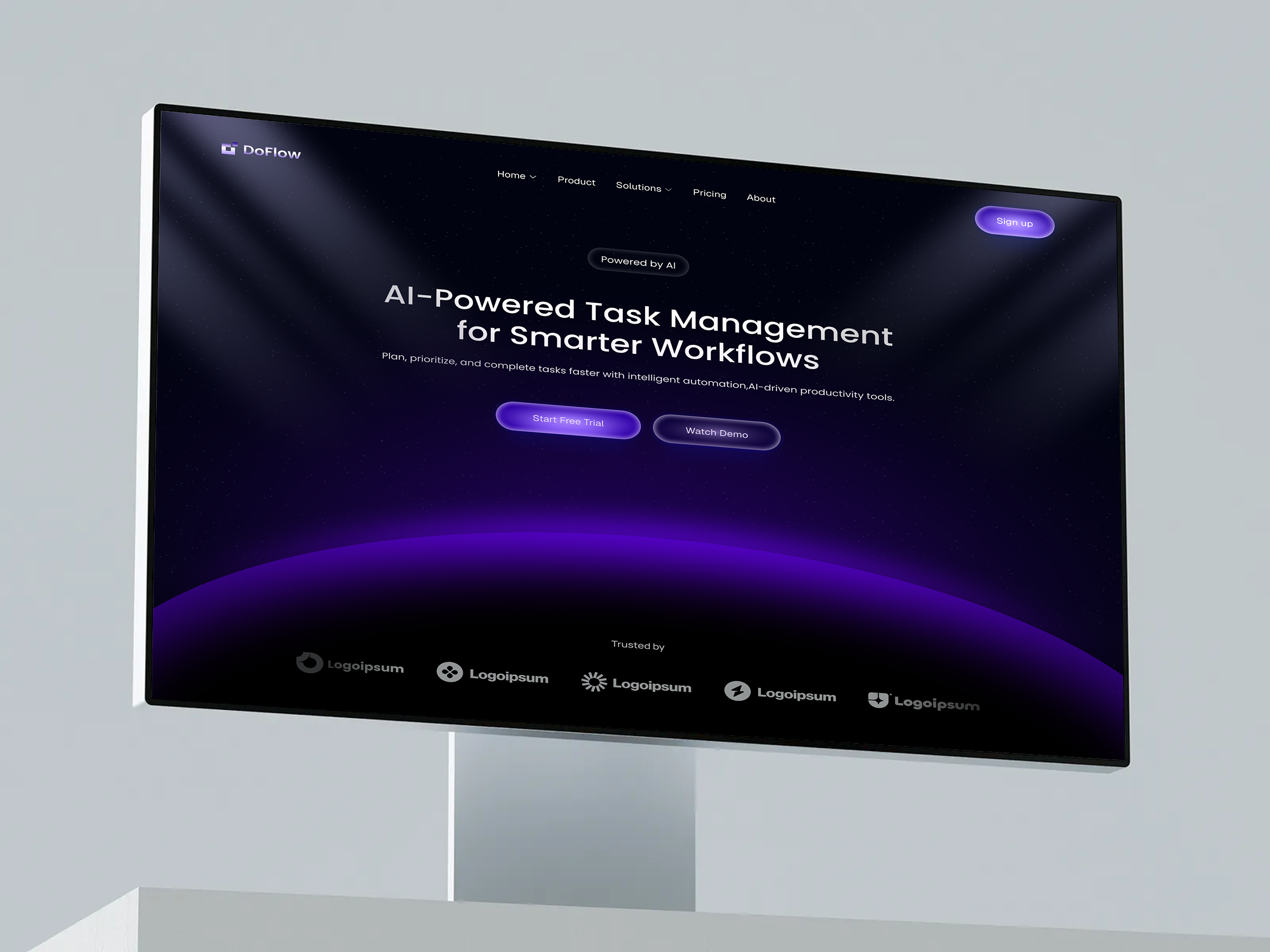 AI Powered SaaS Task Management Landing Page by Sarup Halder for UX ...