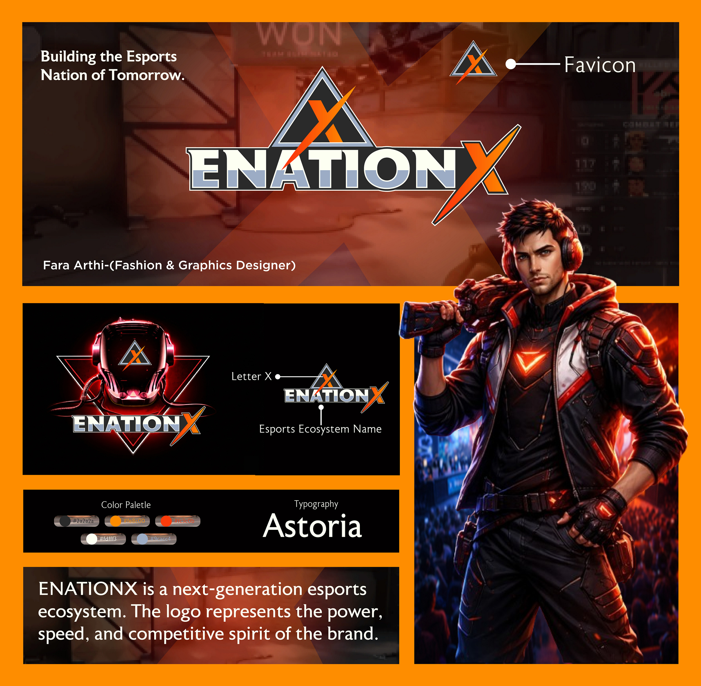 ENATIONX — Elite Competitive Gaming Identity by Fara Arthi on Dribbble