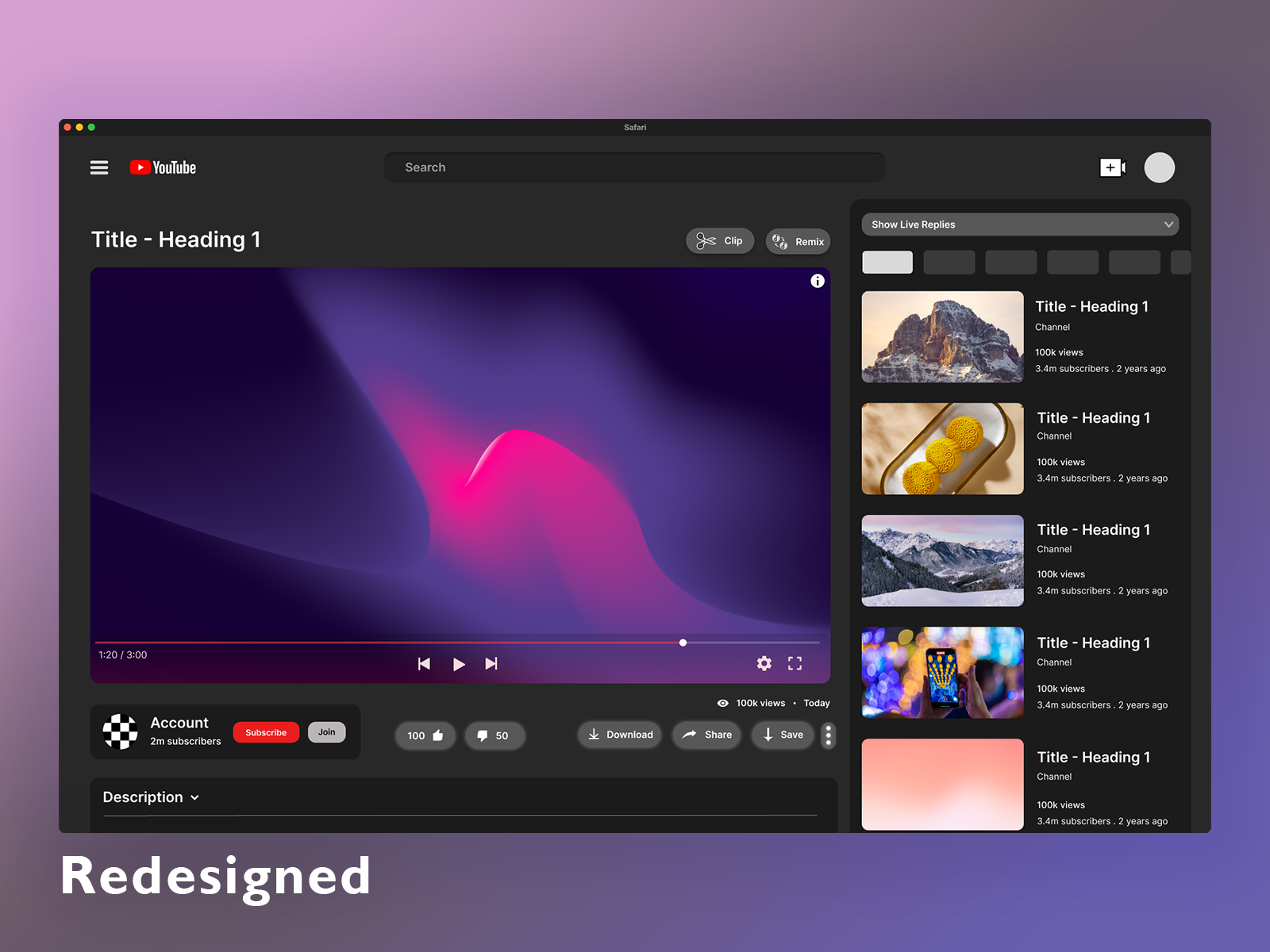 Youtube Redesigned by Vansh Lalchandani on Dribbble