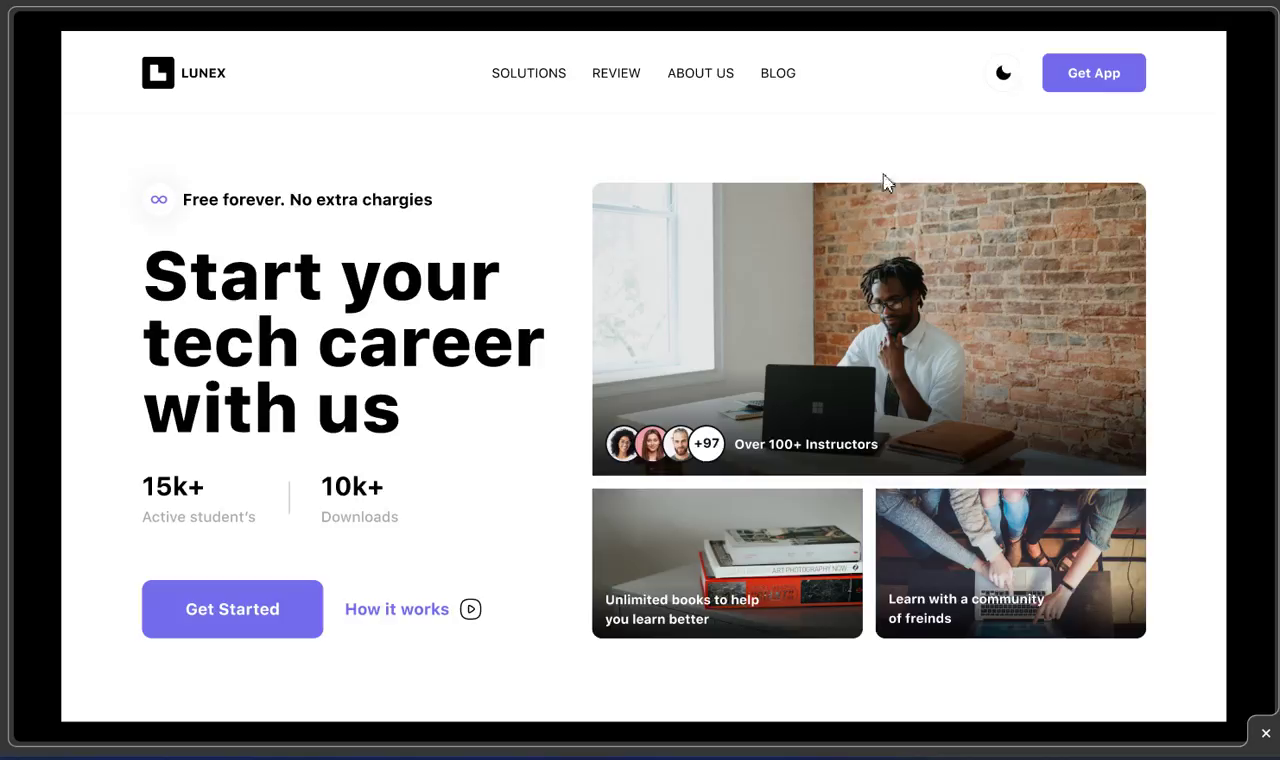 Hero Section Prototype Light and Dark Mode by Anthony John on Dribbble