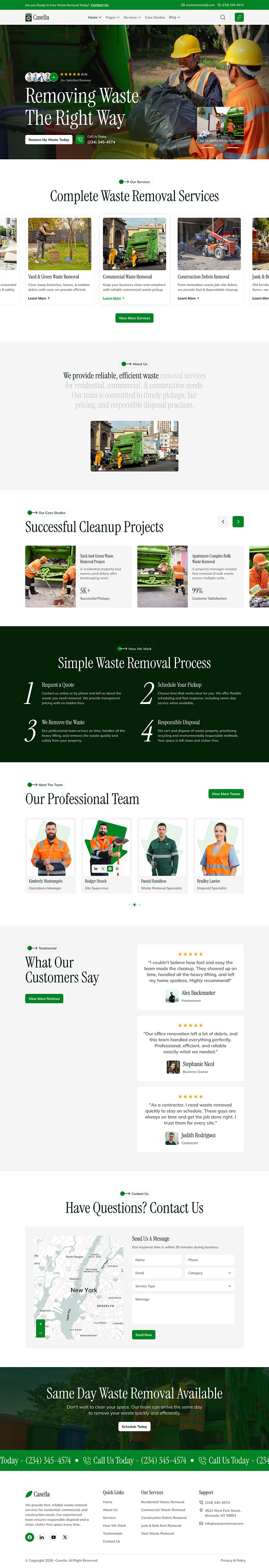 Waste Removal Website Design by FleexStudio | Web Design Agency on Dribbble