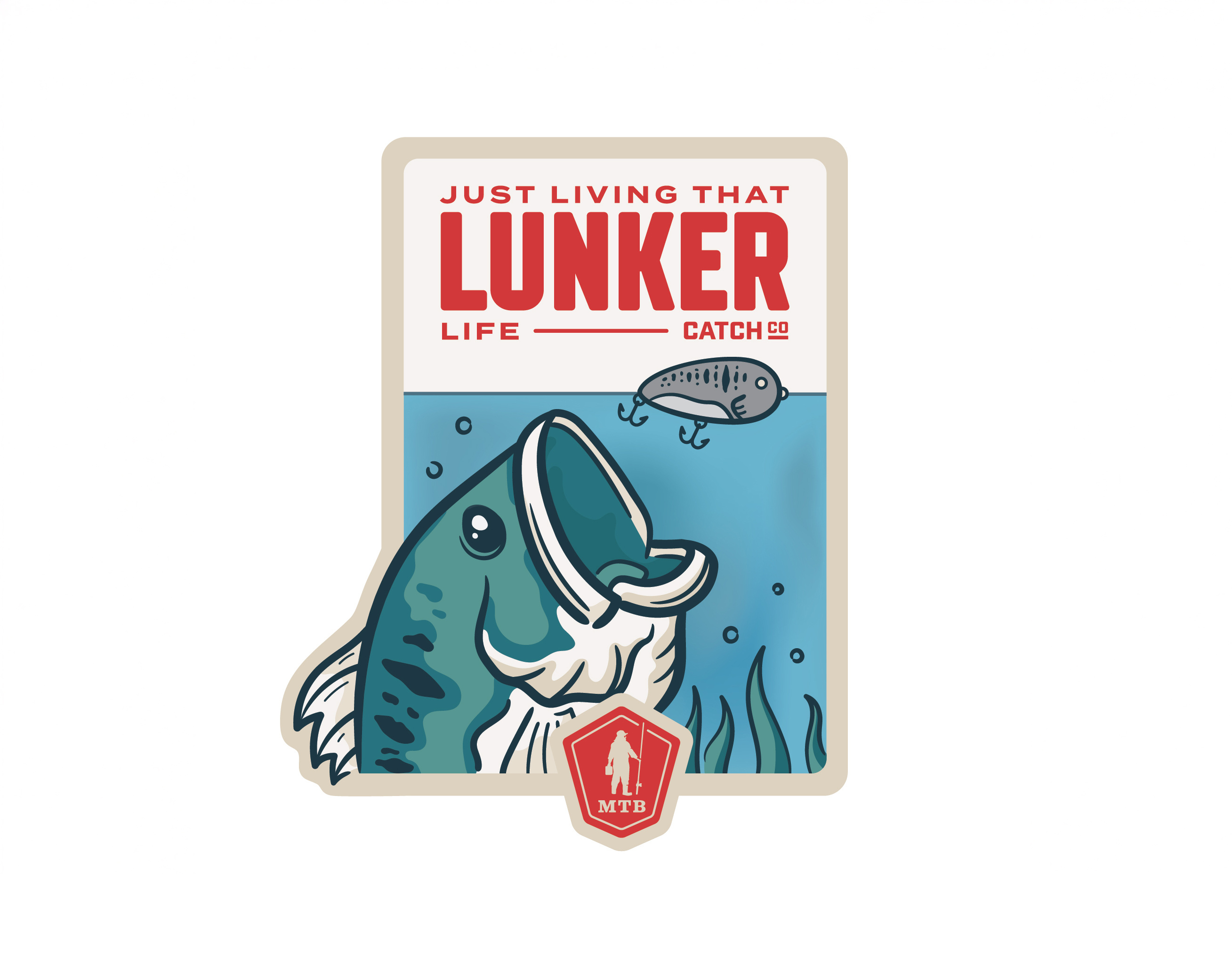 Mystery Tackle Box Sticker: Lunker Life by James Pruitt on Dribbble