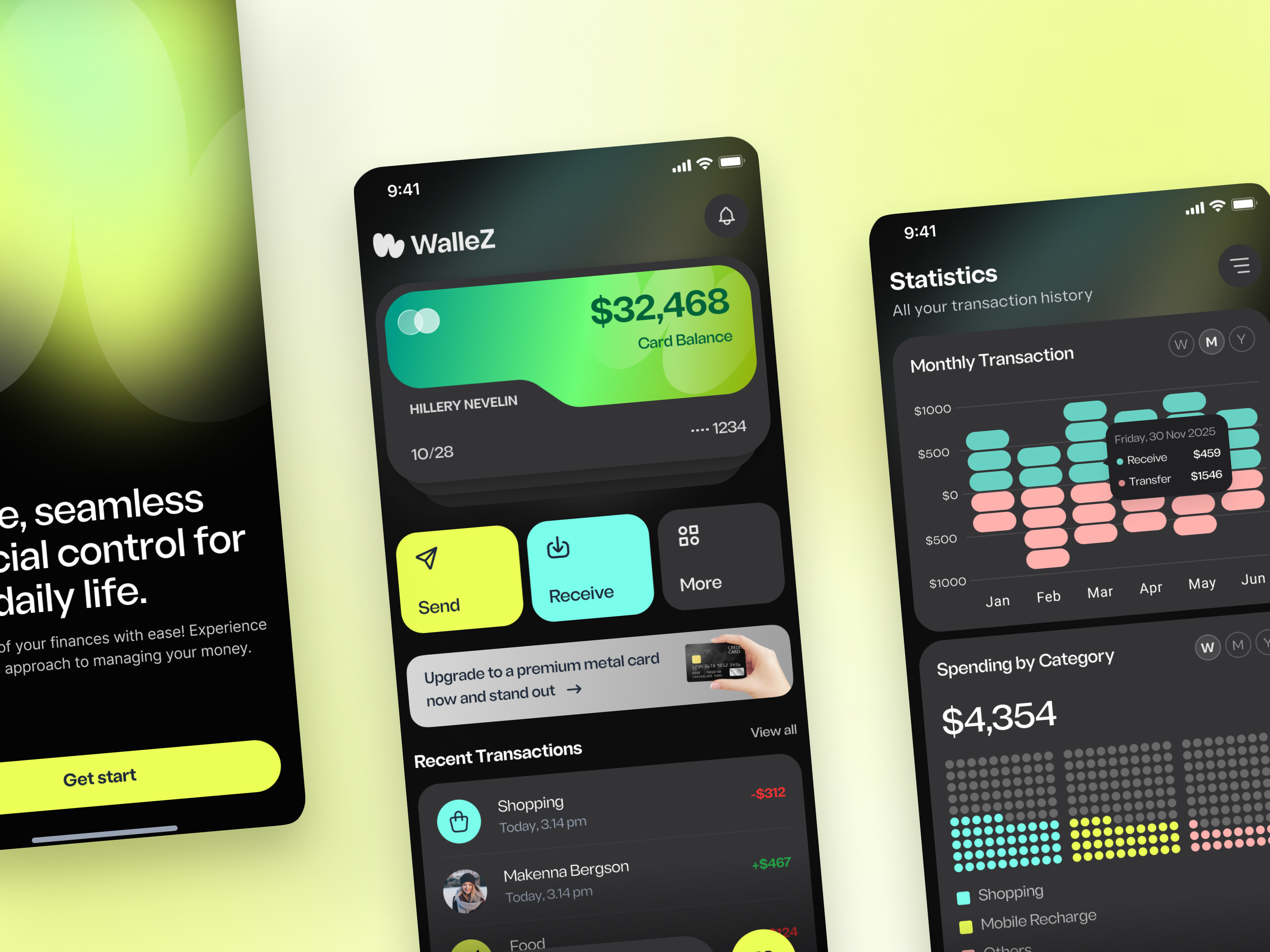 WalleZ - Finance Mobile App by Jubaer UX/UI Designer on Dribbble