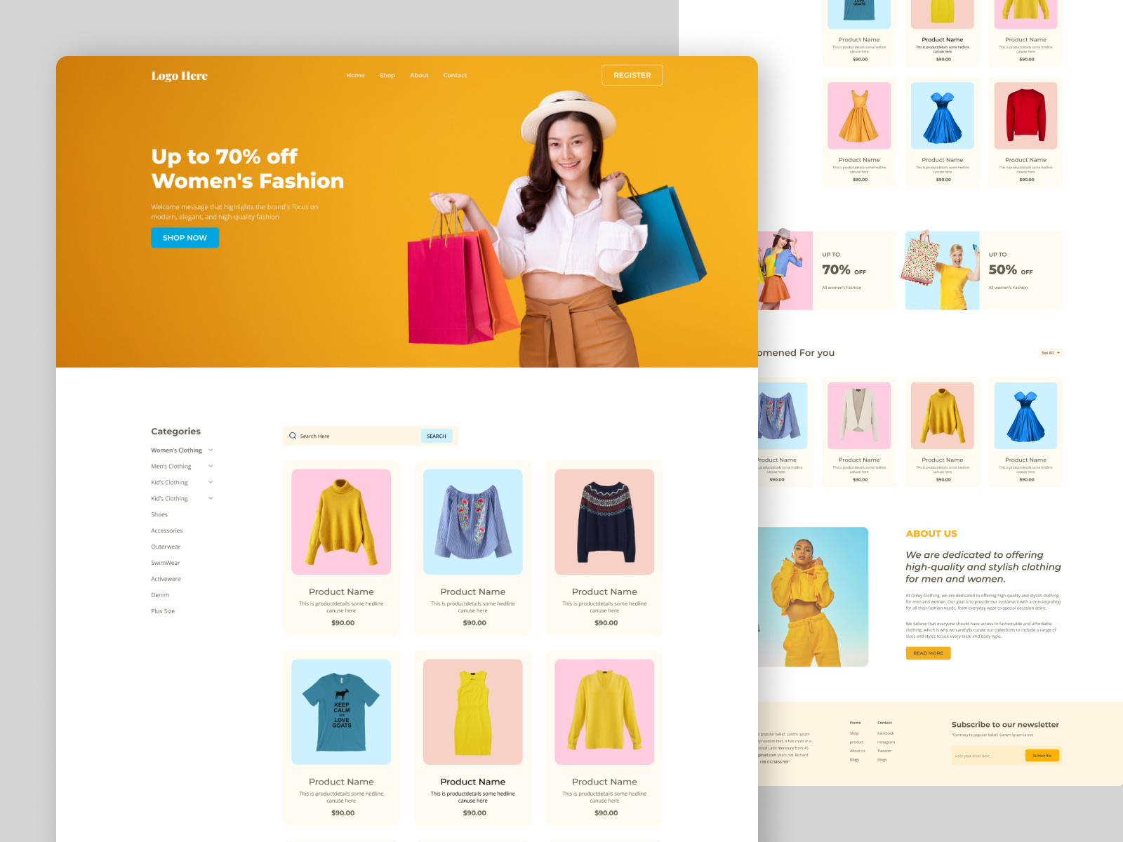Clothing website uiux design by Ekramul Shuvo on Dribbble