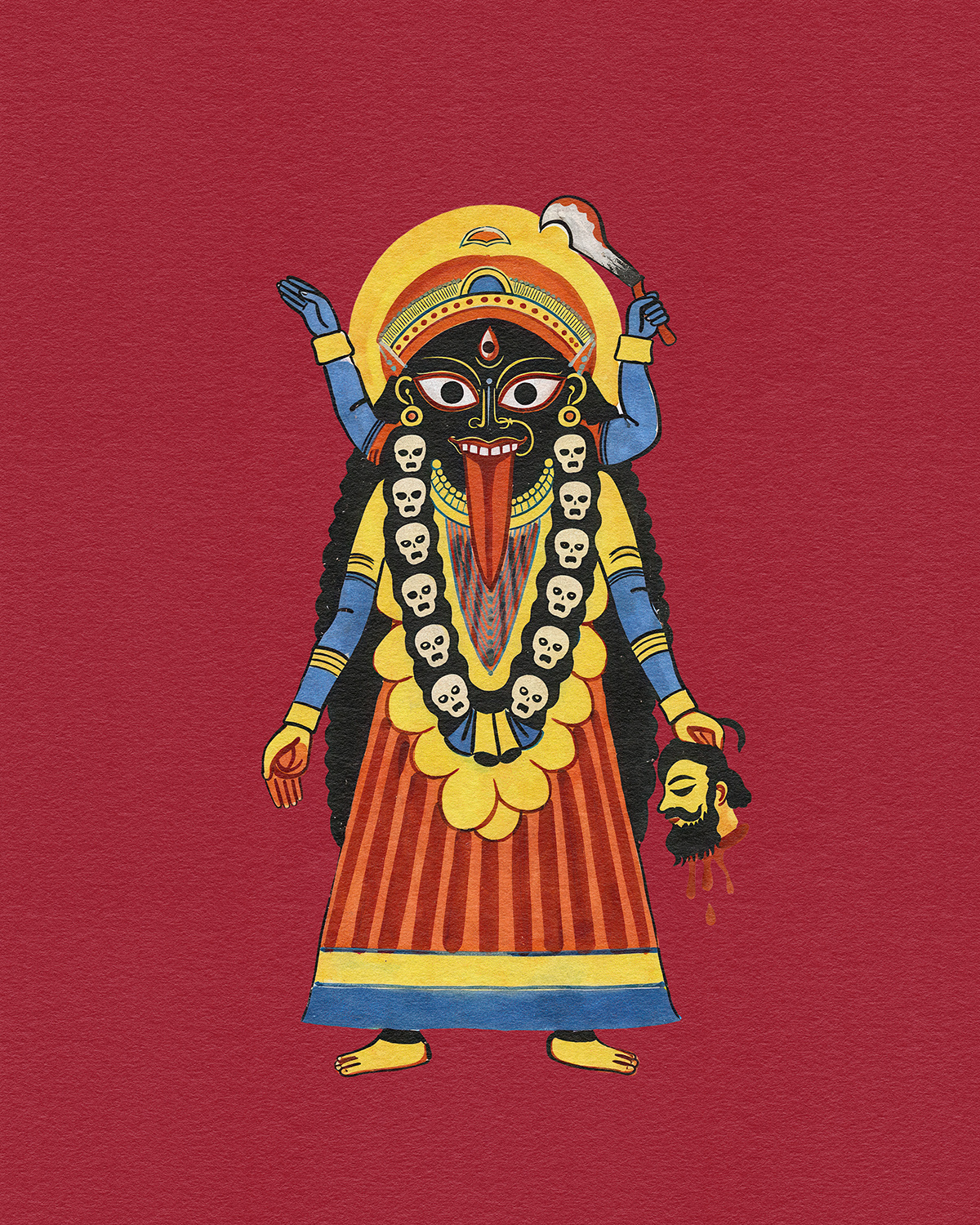 Kali Unbound: Contemporary Kalighat Folk Paintings by SwatiManish on ...