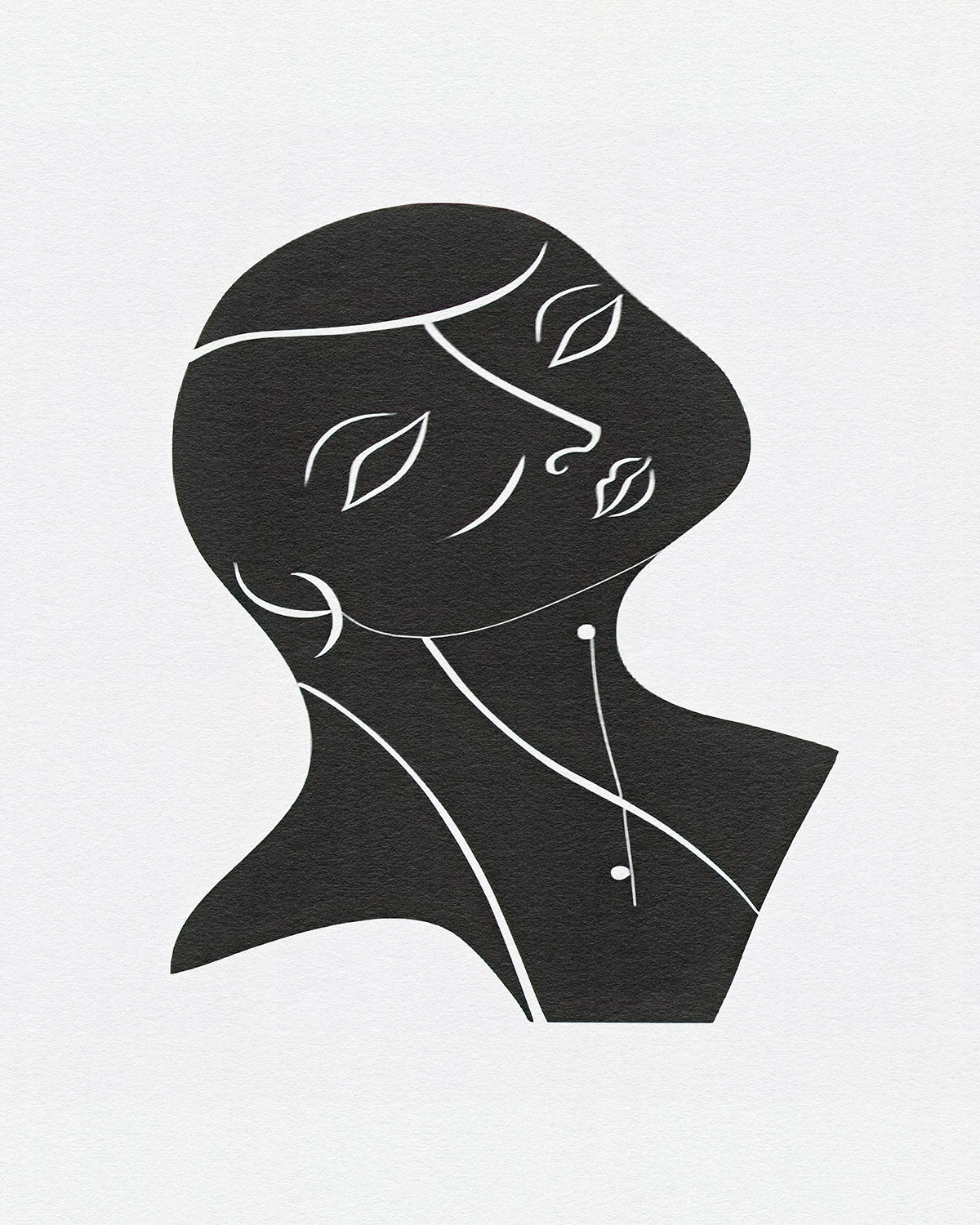 Modern Feminine Silhouettes: Minimalist Line Art Portrait Series by ...