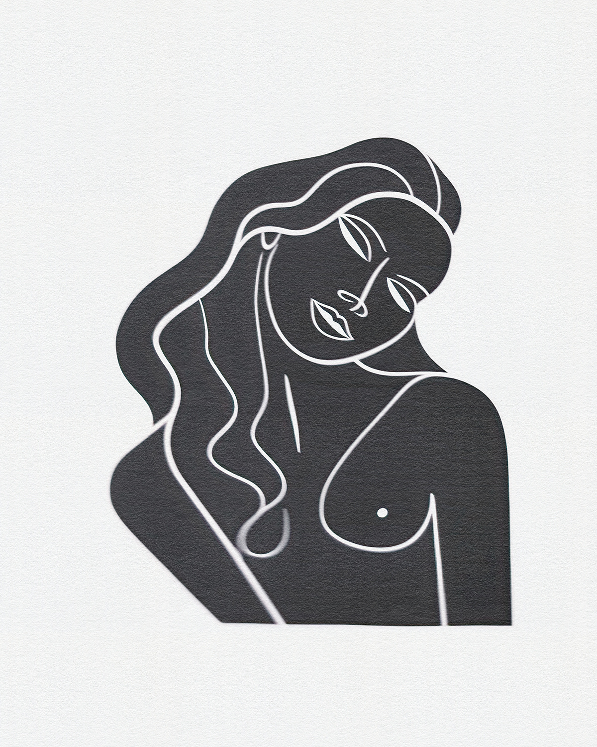 Modern Feminine Silhouettes: Minimalist Line Art Portrait Series by ...