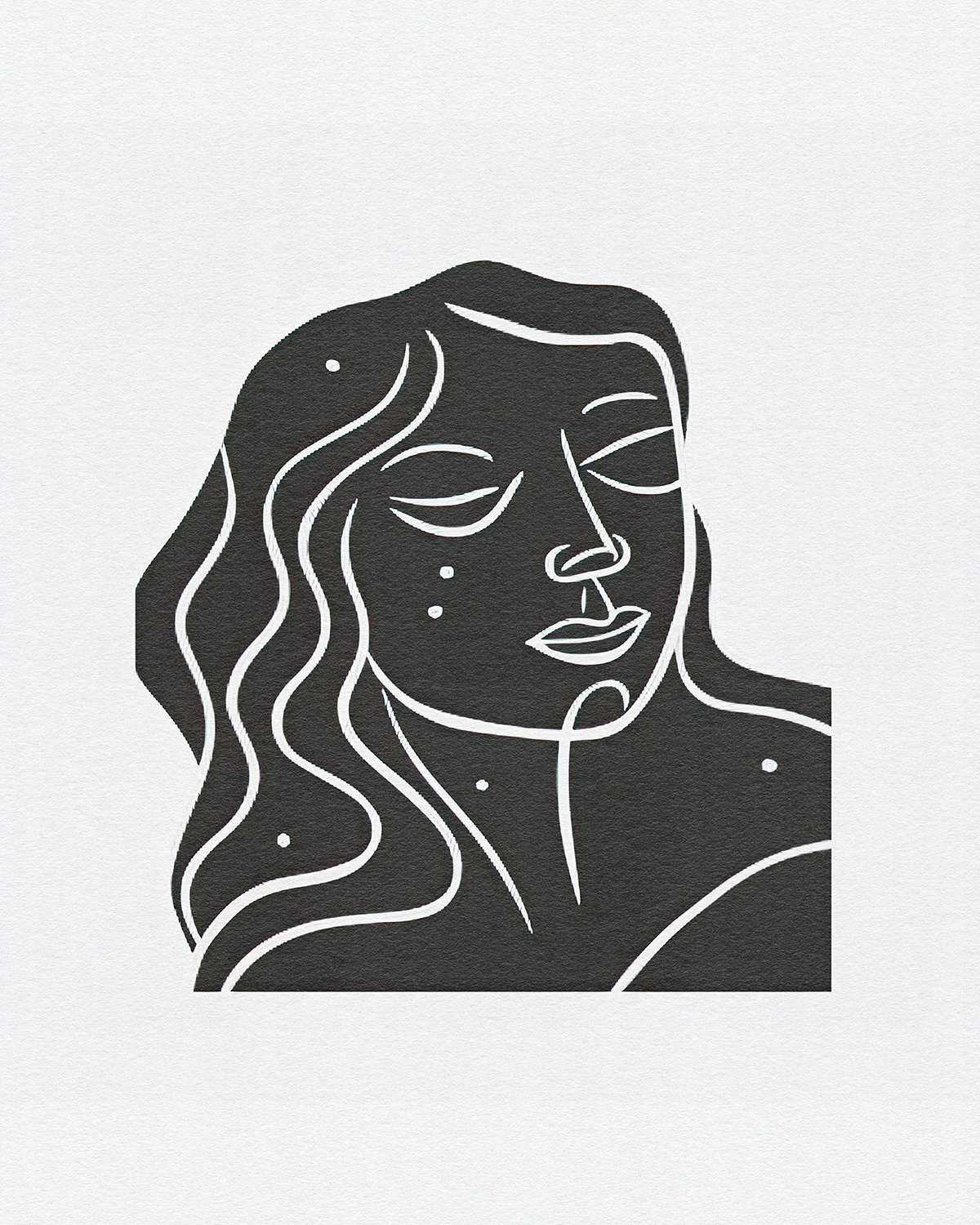 Modern Feminine Silhouettes: Minimalist Line Art Portrait Series by ...