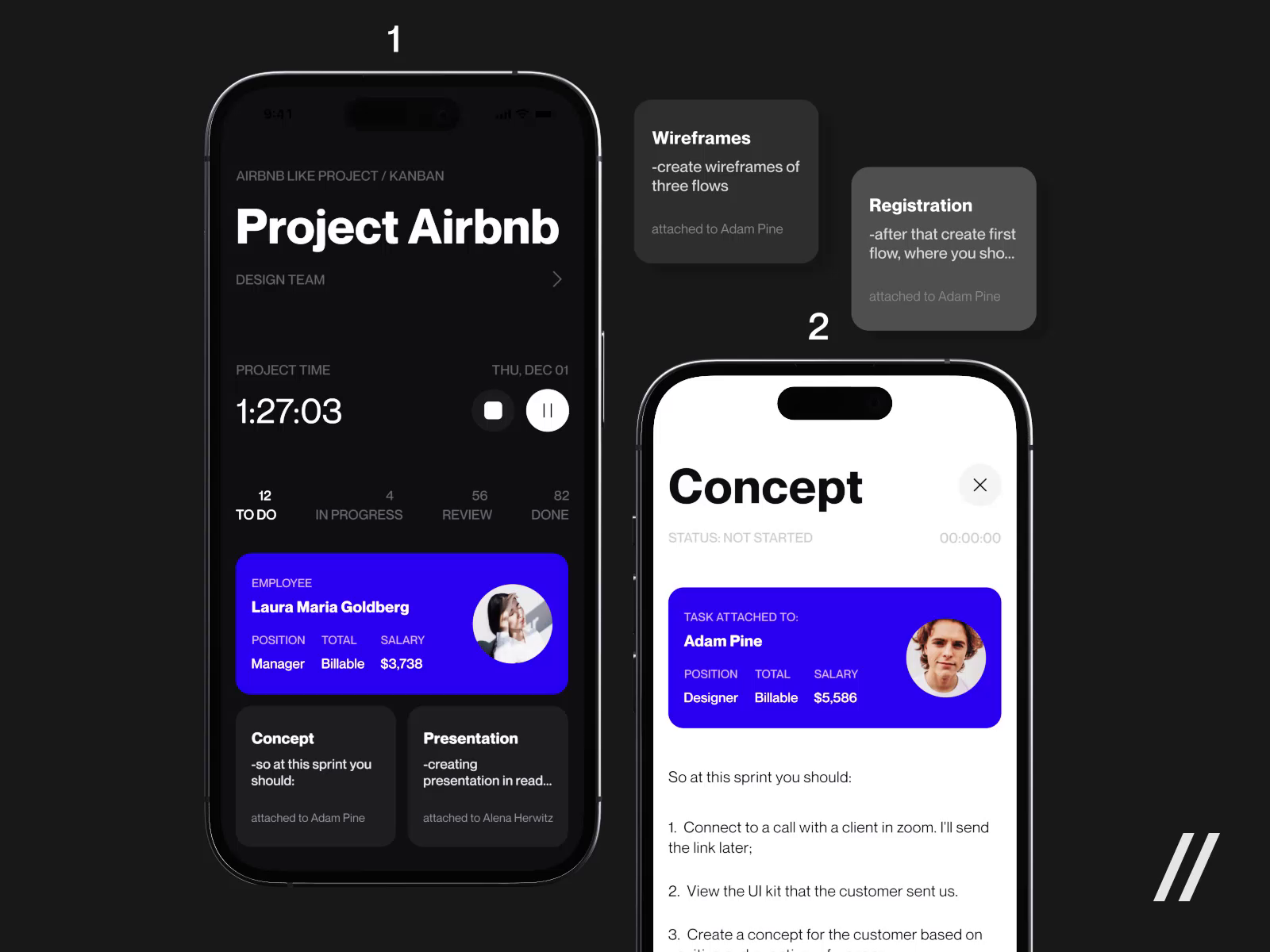 Animation flow for Task Manager Mobile Ios App by Maria Shor on Dribbble