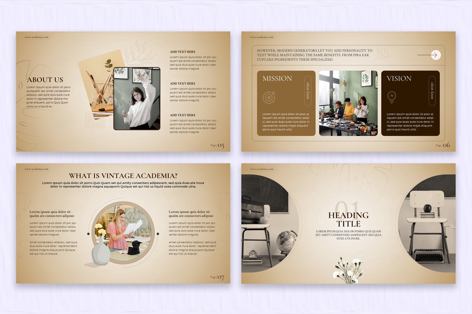 Vintage Academia Aesthetics School Center Presentation by SlideStack on ...