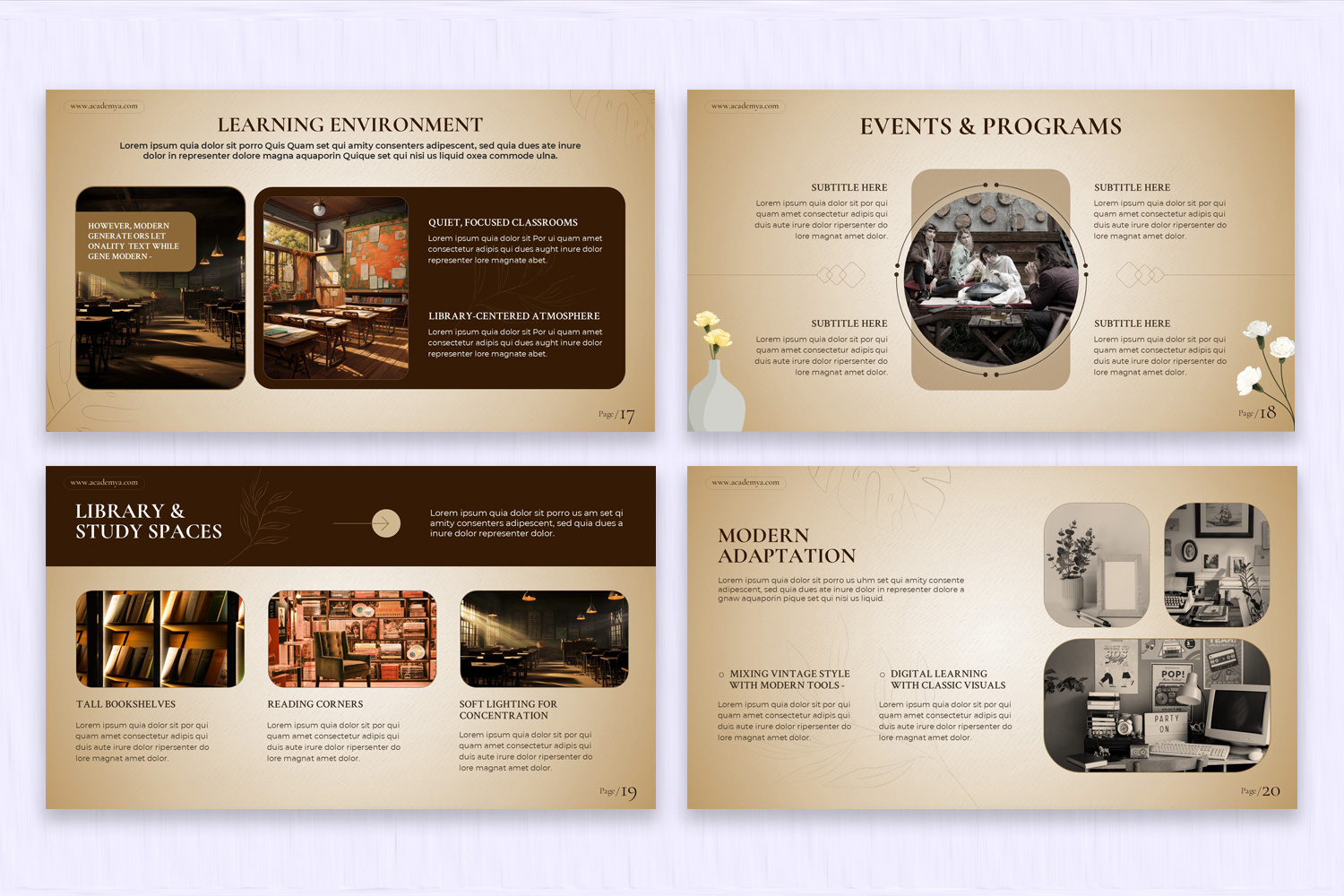 Vintage Academia Aesthetics School Center Presentation by SlideStack on ...