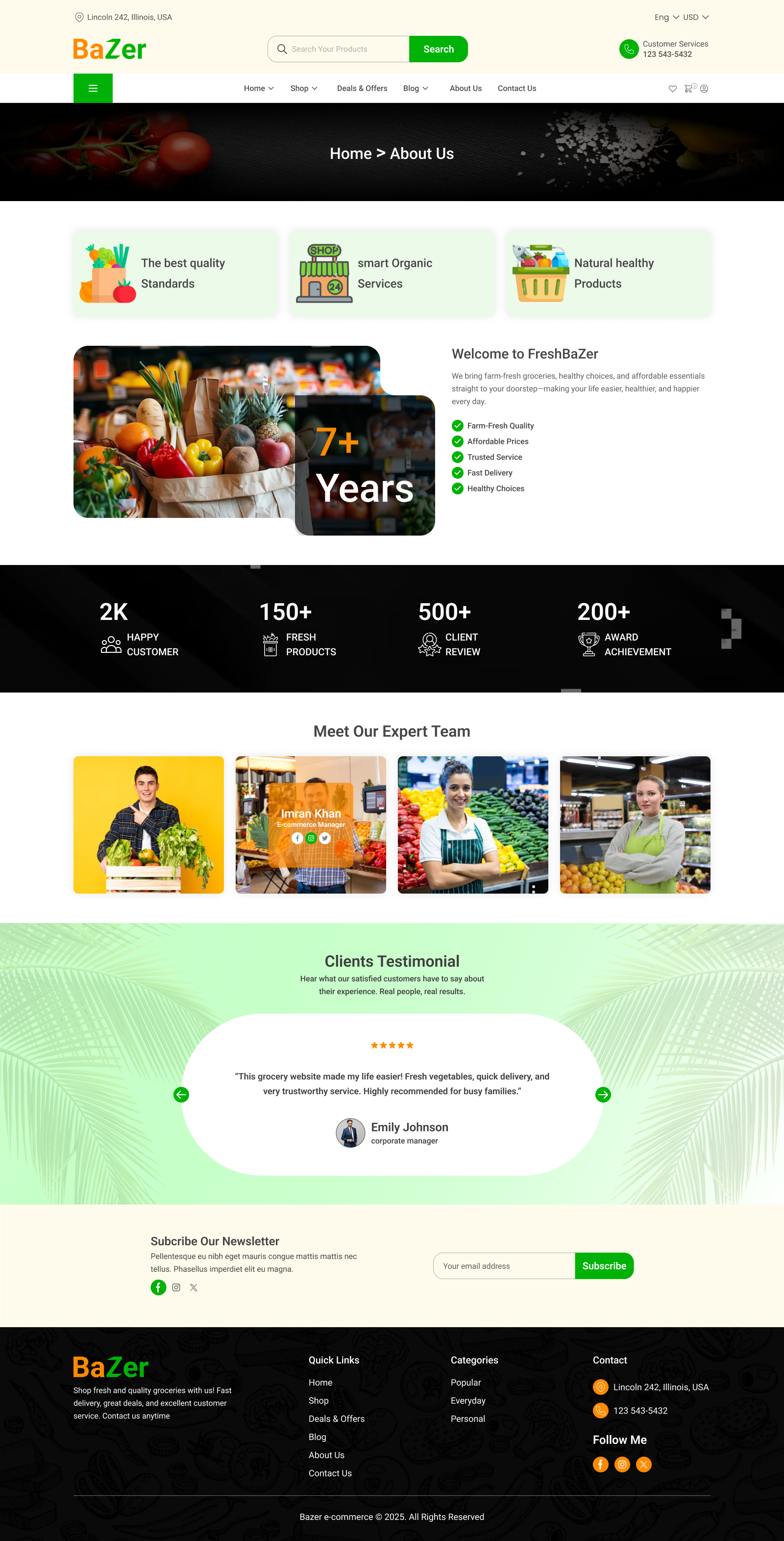 About Us e-commerce groceries UI Design by Md Noyan Dewan on Dribbble