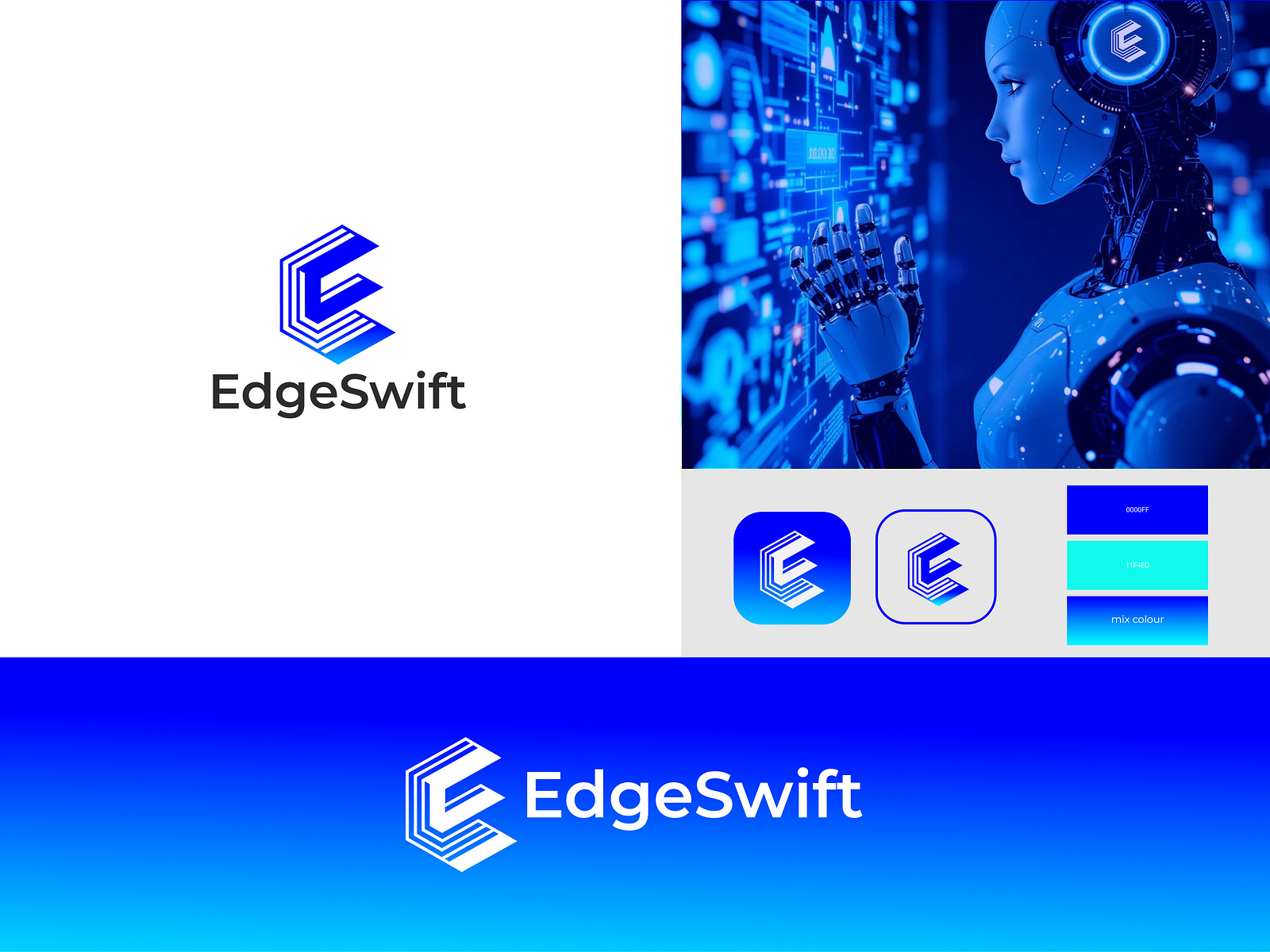 Edgeswift – Modern AI & Technology Logo Design 🔥 by Samina Mallick on ...