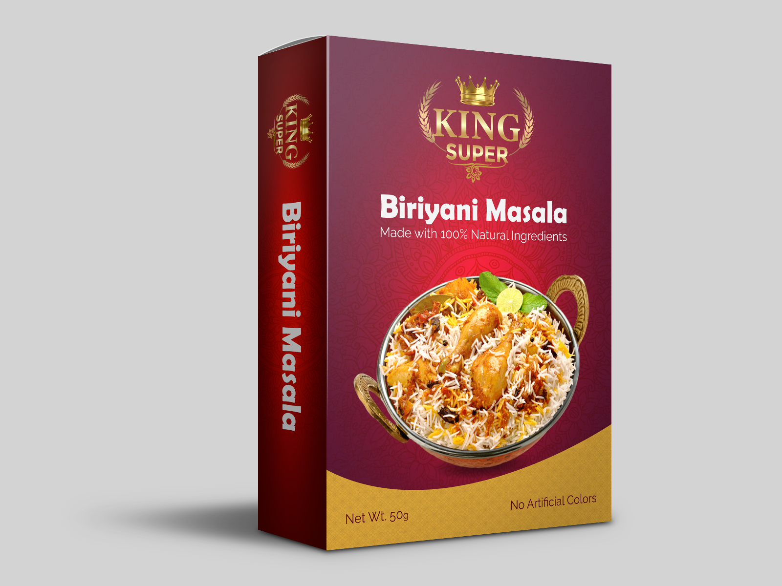 Biryani Masala Packaging Design | Premium Spice Box Design by Designixa ...