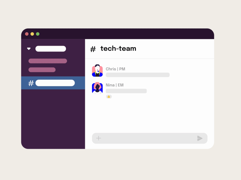 Simplified Slack UI animation by Nijat Safarli on Dribbble