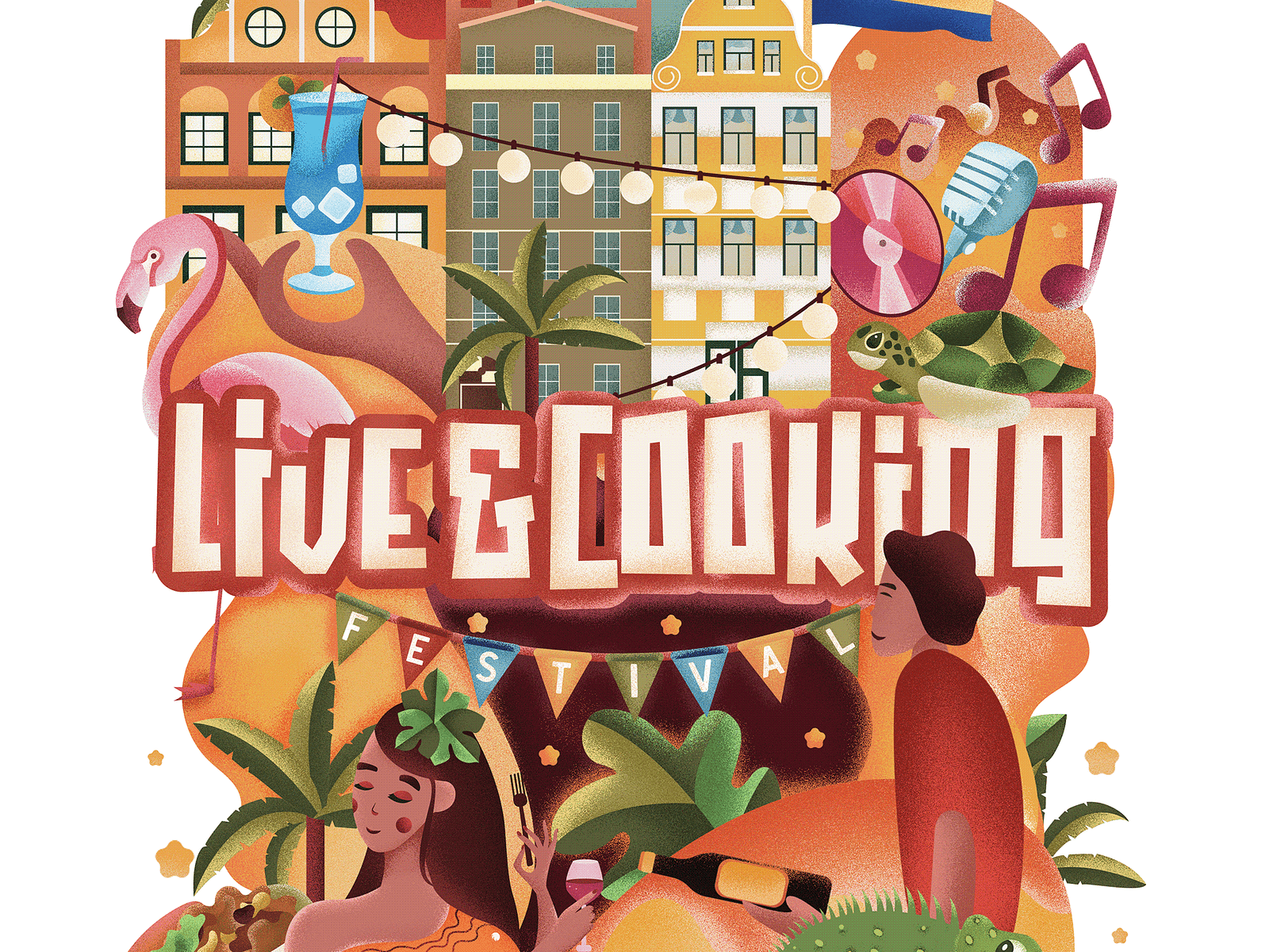 Poster Illustration by ana mumladze on Dribbble