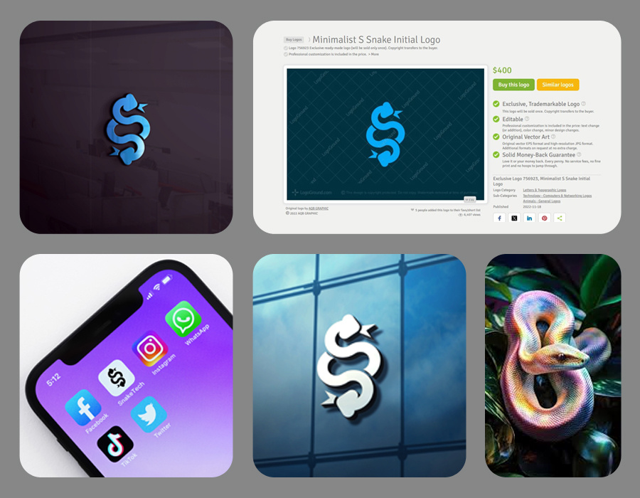 Minimalist S Snake Initial Logo by AQB GRAPHIC on Dribbble
