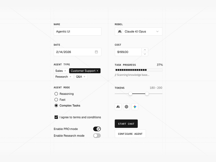 Agentic UI (Design System) by Alex Gilev on Dribbble