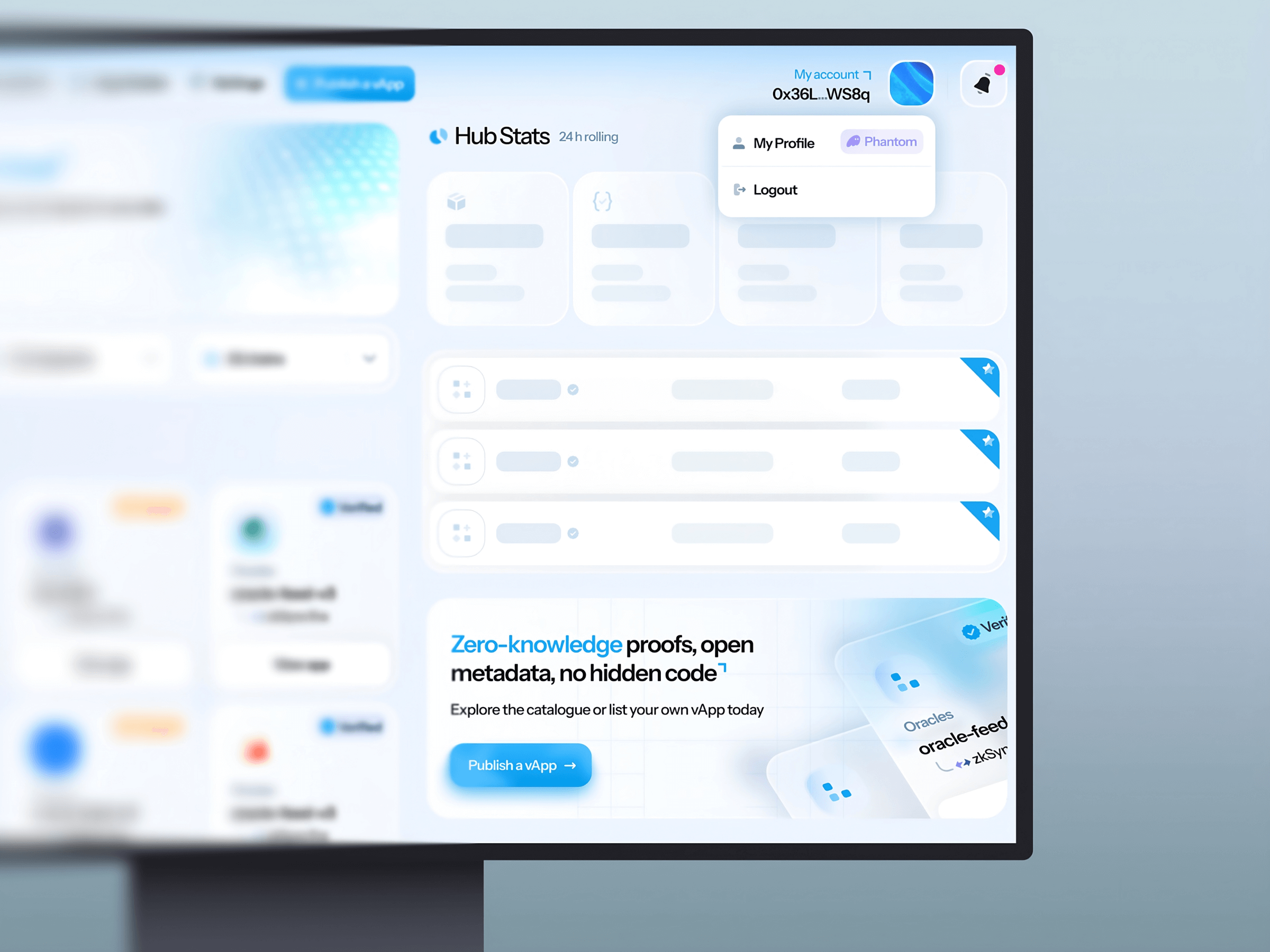 0vApps: Hub Crypto vApps Dashboard by Vlad Goncharov for Flatonica on ...