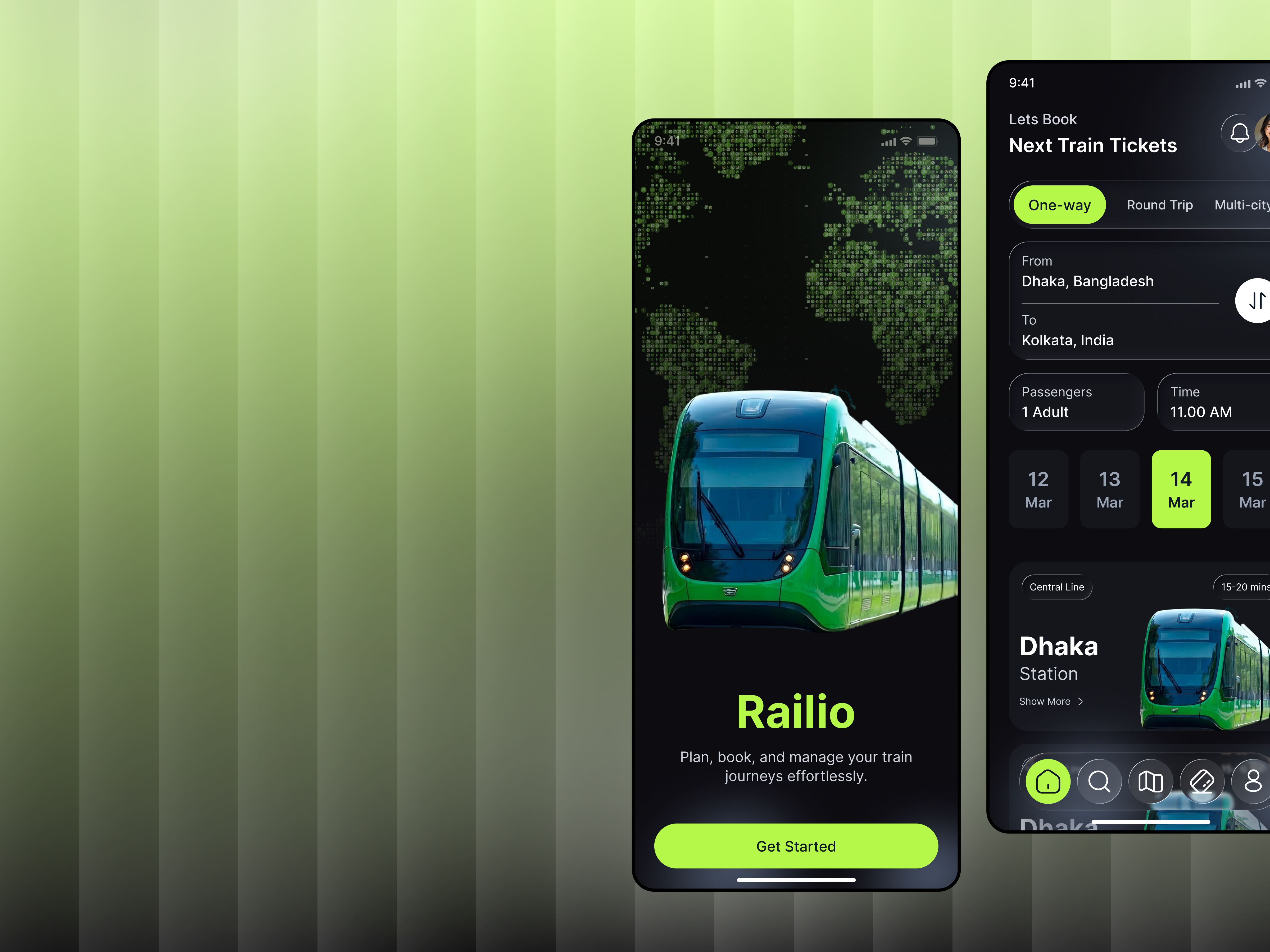 Train Ticket Booking App UI by uxui.raha on Dribbble