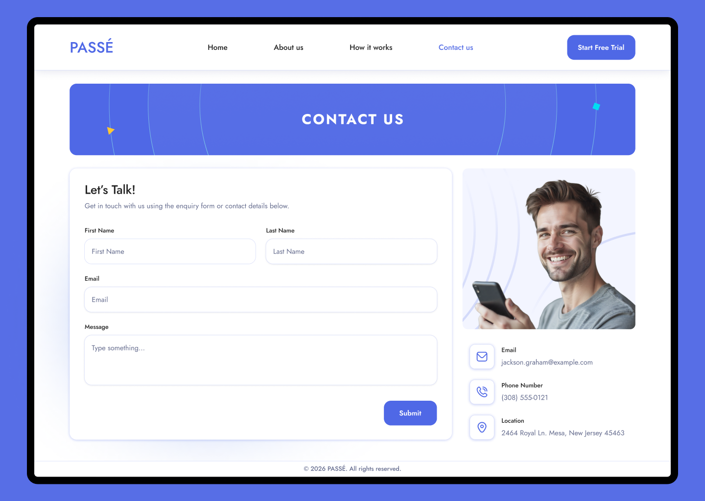 Contact Us Page Design Concepts by The One Technologies on Dribbble