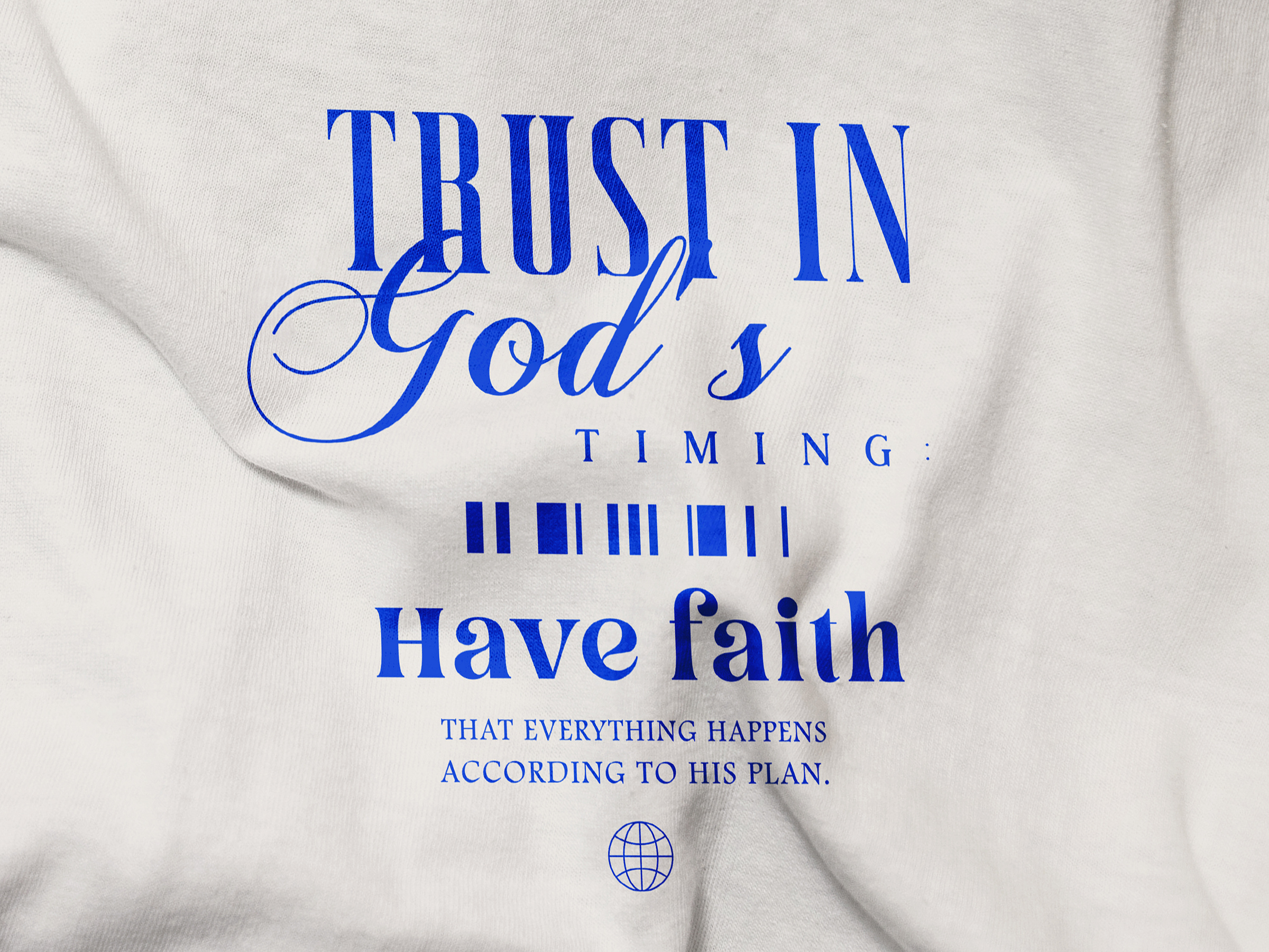 Trust in God’s Timing – Faith Typography T‑Shirt Design by Saviar ...
