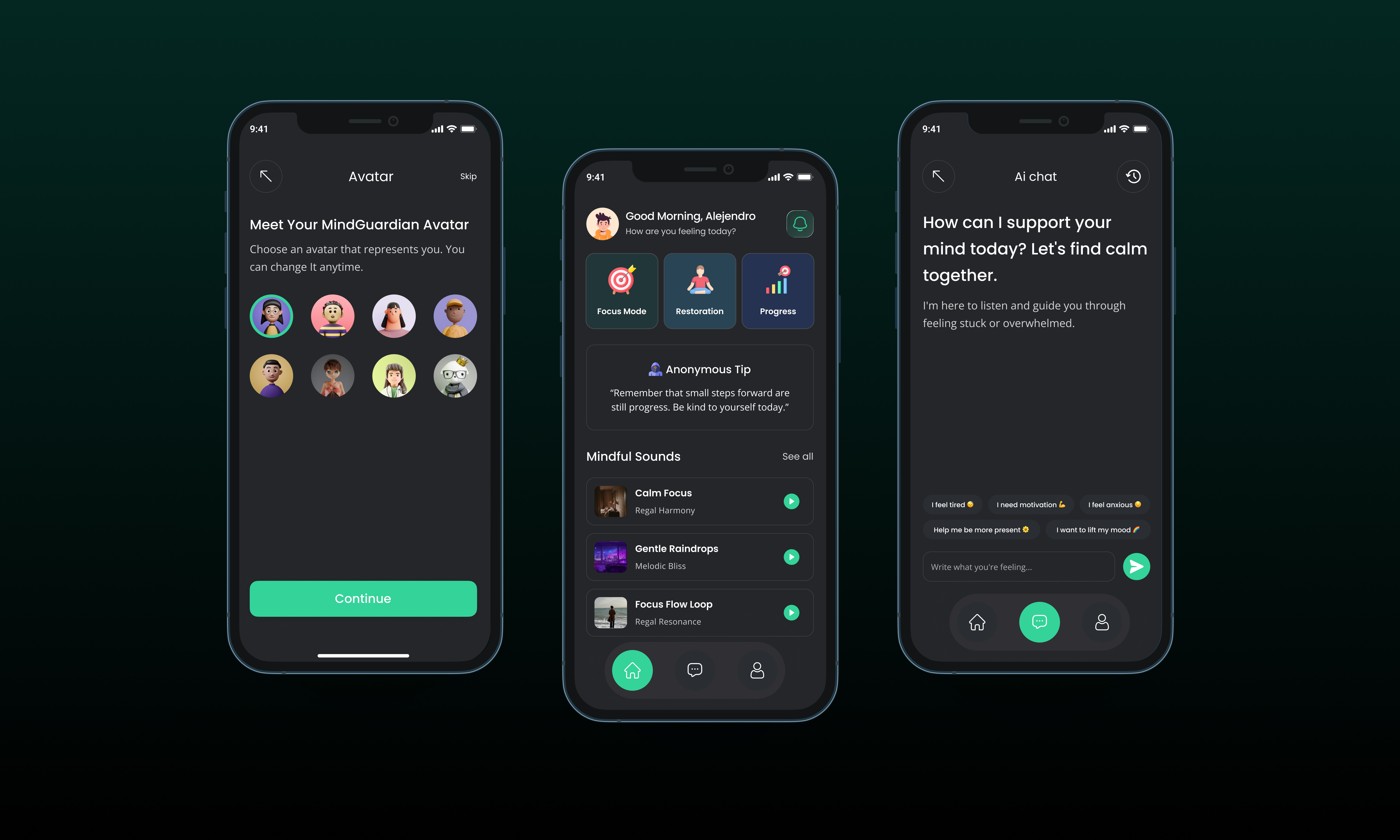 🧠 MindGuardian – Mental Health & AI Chat Mobile App UI Design by ...