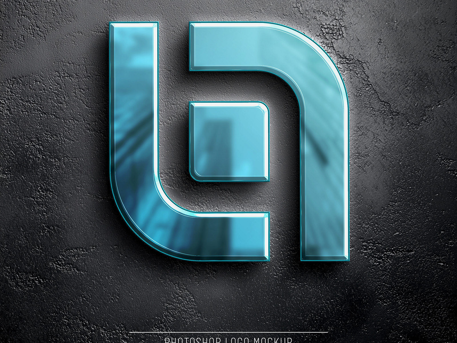 3D Glossy Blue Logo On Dark Concrete by Sohee on Dribbble