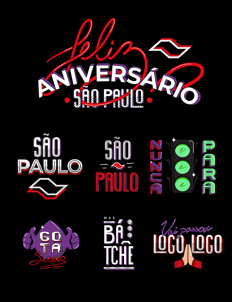 Letterings for a film of São Paulo's Birth Celebration by Philipe ...