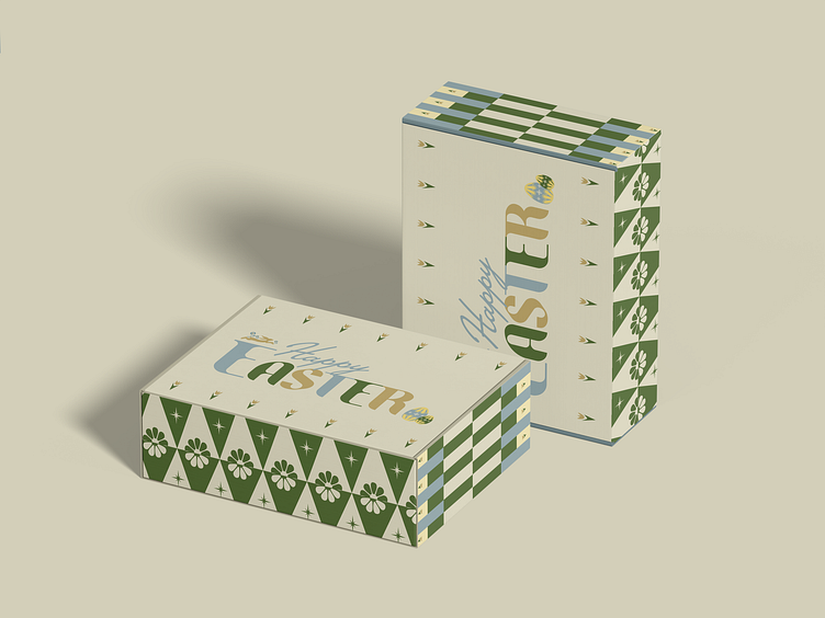 Cookie Box - Mid Century Modern Easter Design by Meryl Walden on Dribbble