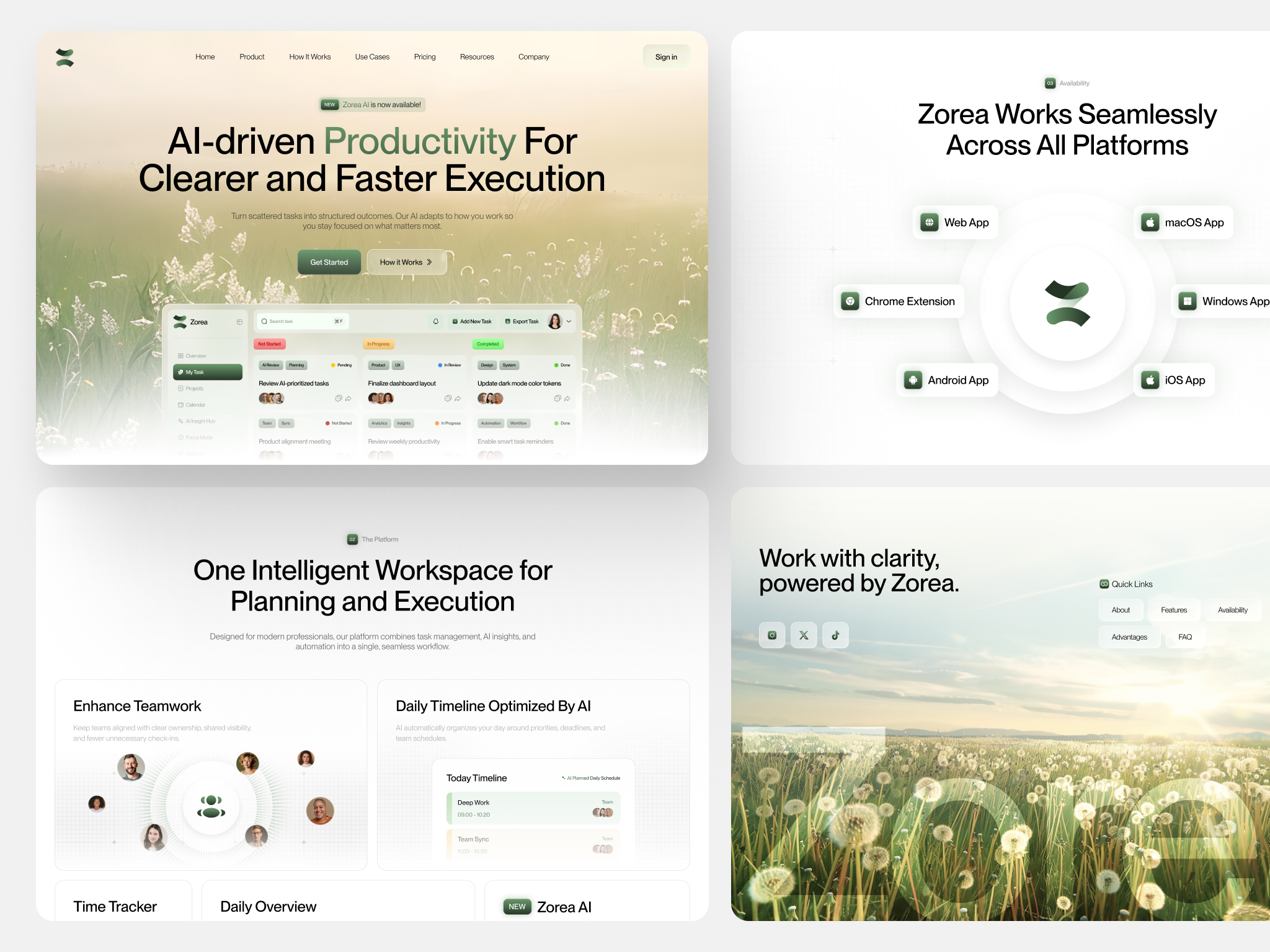 Zorea - AI Saas Productivity Website by Permadi Satria Dewanto for ...