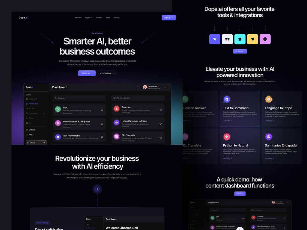 Dope ai - Saas Website Design by Emon🌟 for Onixtheme on Dribbble