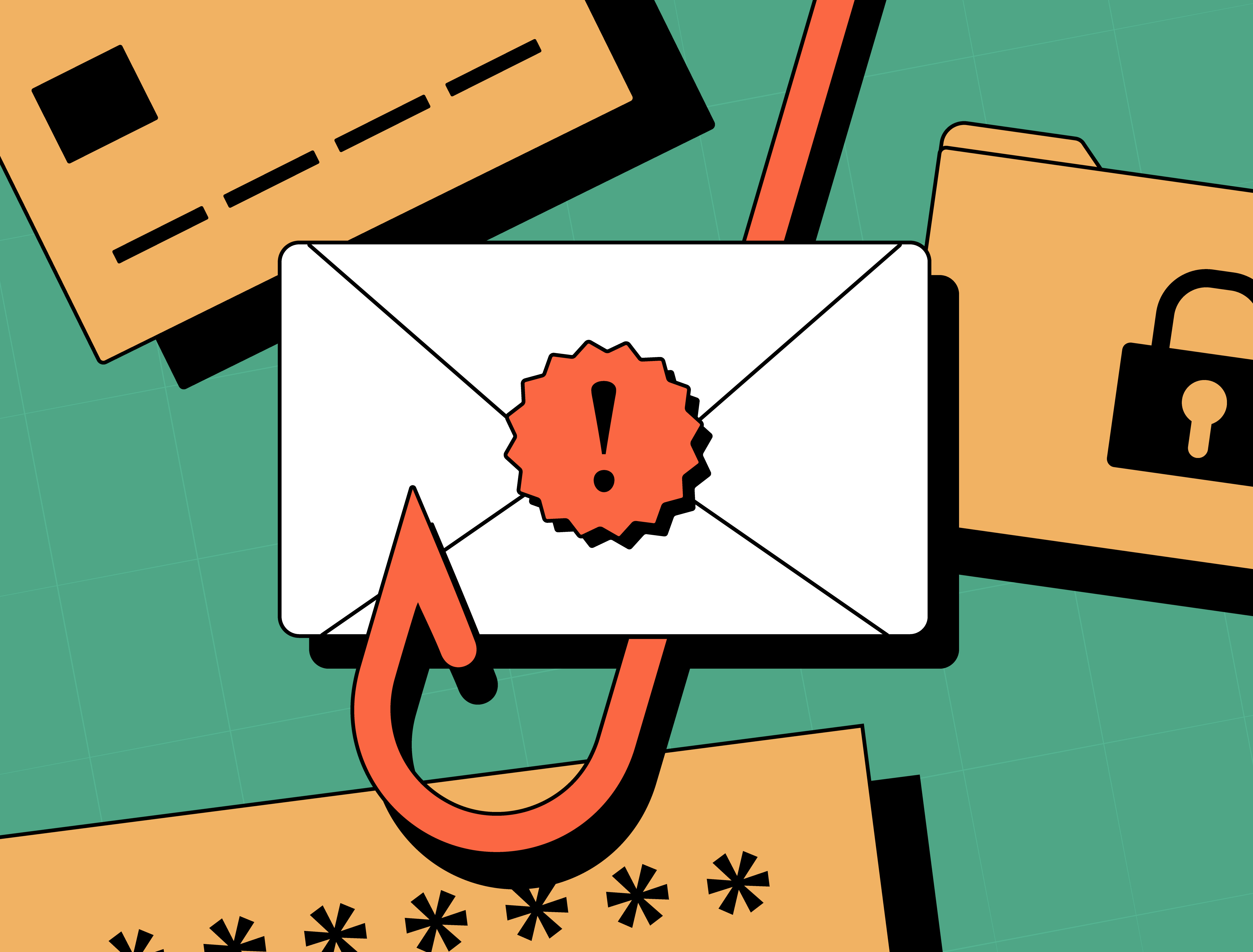 Email Phishing Vector Illustration: UI Icons Cybersecurity App by ...