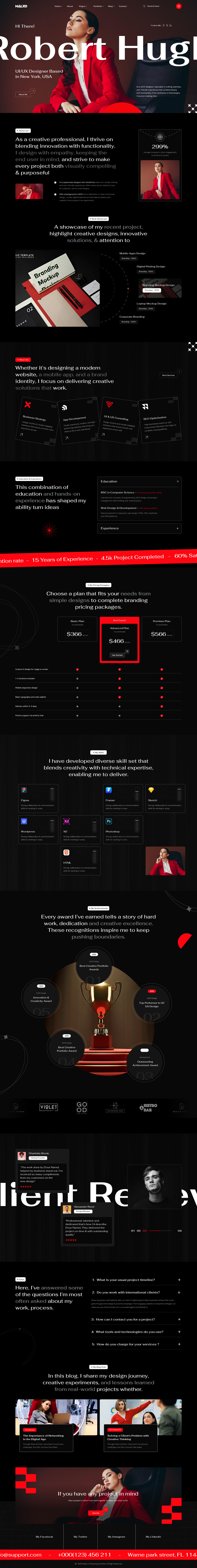 Malxo - Personal Portfolio Design by WebBmasda on Dribbble