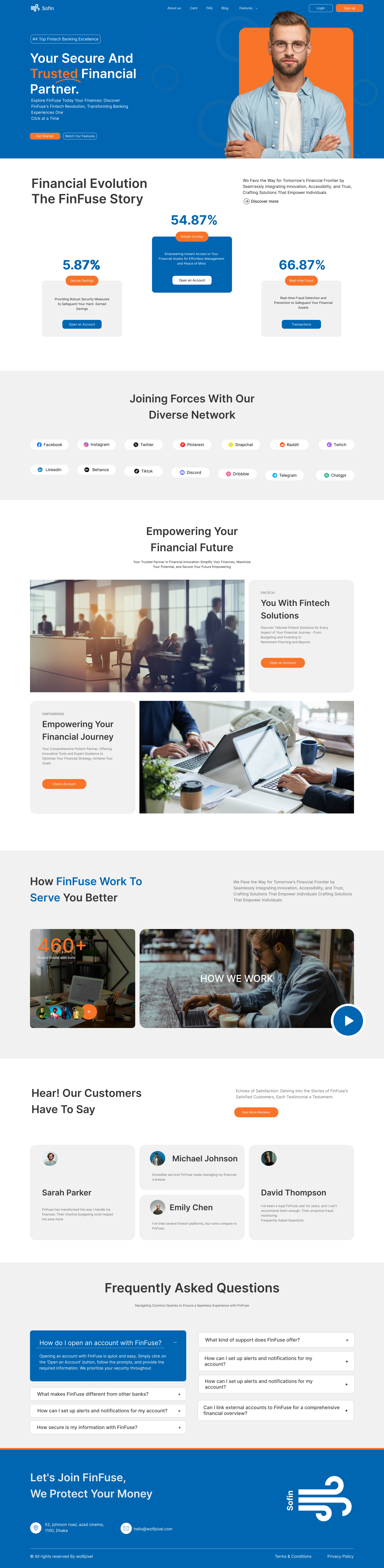FinFuse - Financial Services Landing Page UI Design by Md Nafis on Dribbble
