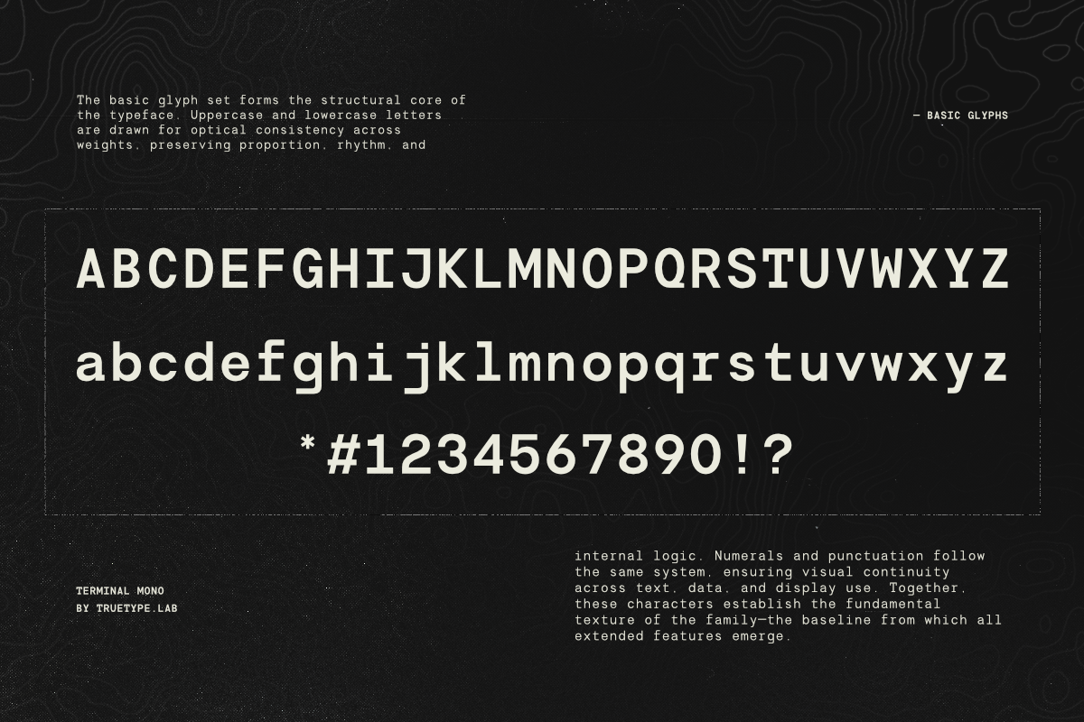 TRT Terminal Mono Typeface by Truetype on Dribbble