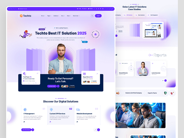Responsive IT Service Website UI/UX Design by Amjad Hossen Rifat🔥 on ...