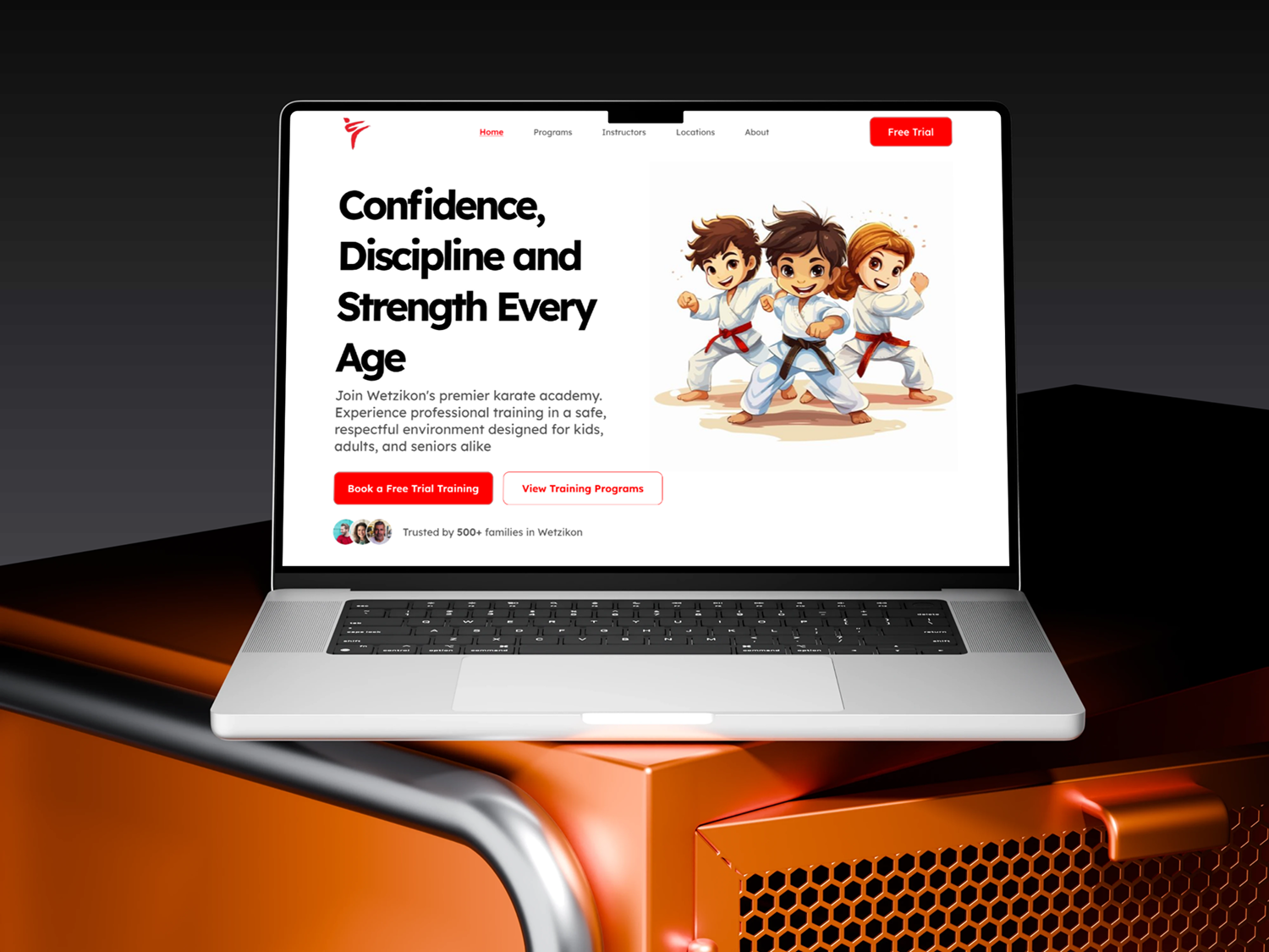 🥋 Karate Club — Hero Section UI by Rakibul Islam on Dribbble