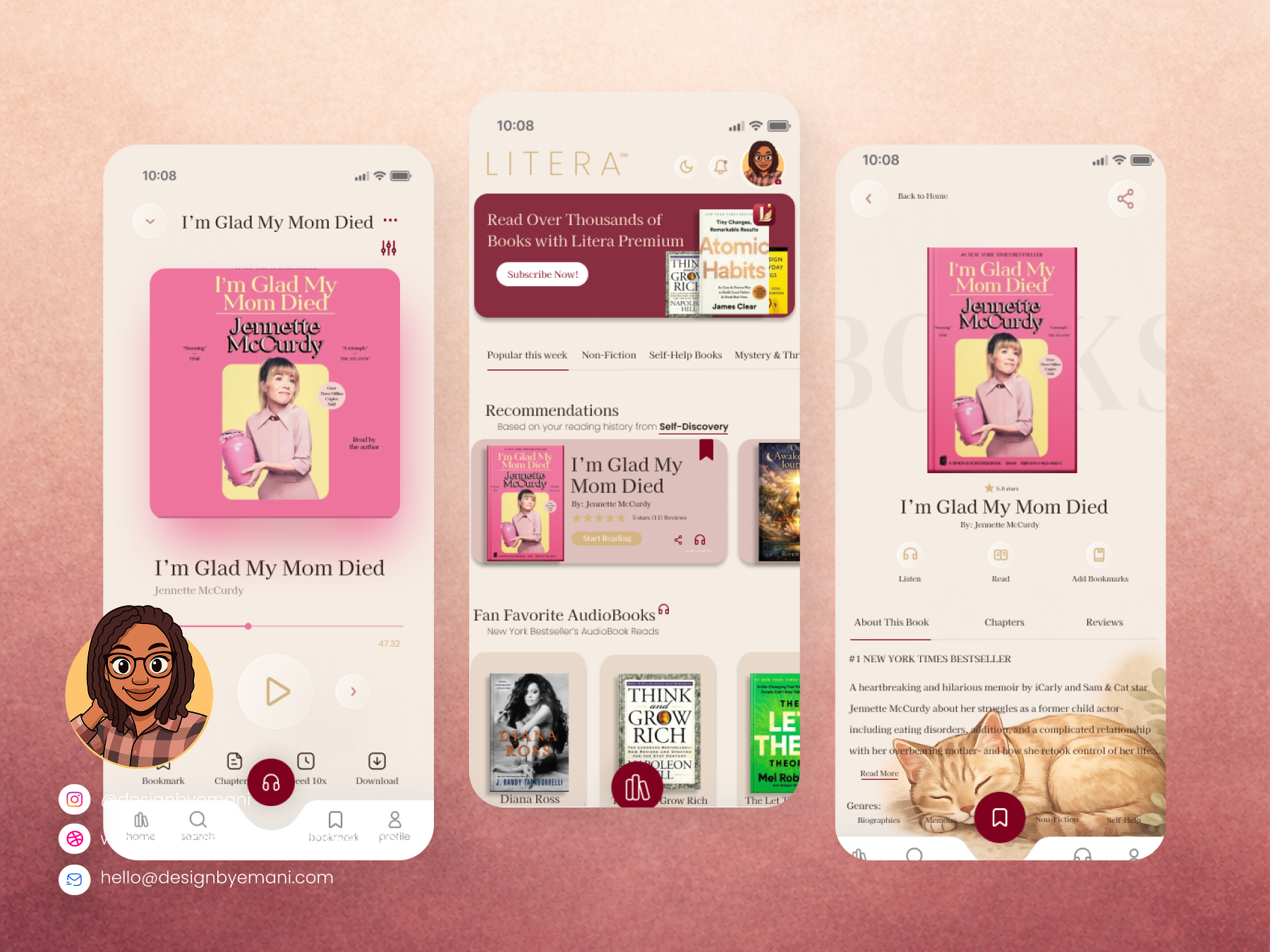 🧠📚🎧 LITERA — A Calm Reading App Concept by DesignByEmani™️ on Dribbble