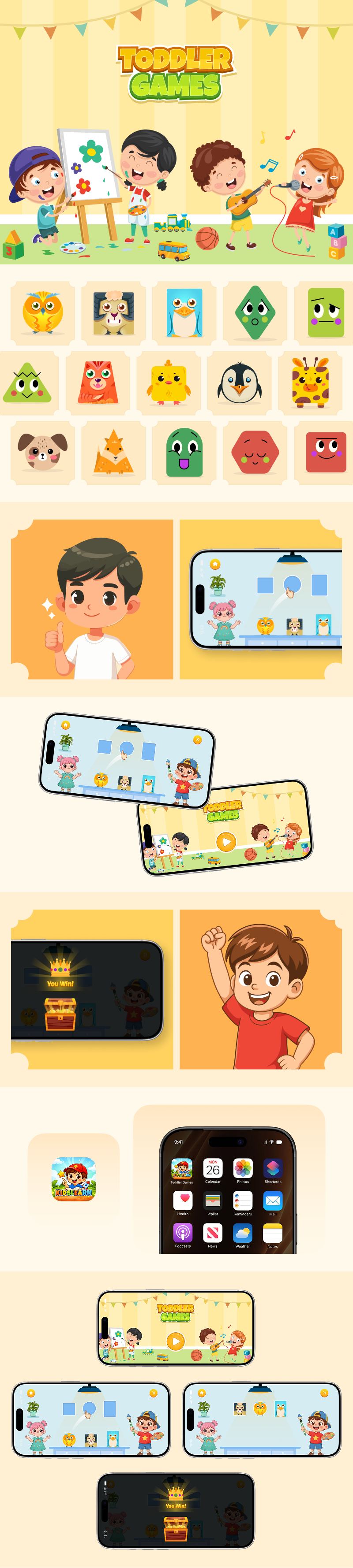 Toddler Learning Game App UI – Fun & Interactive Flutter Mobile by ...