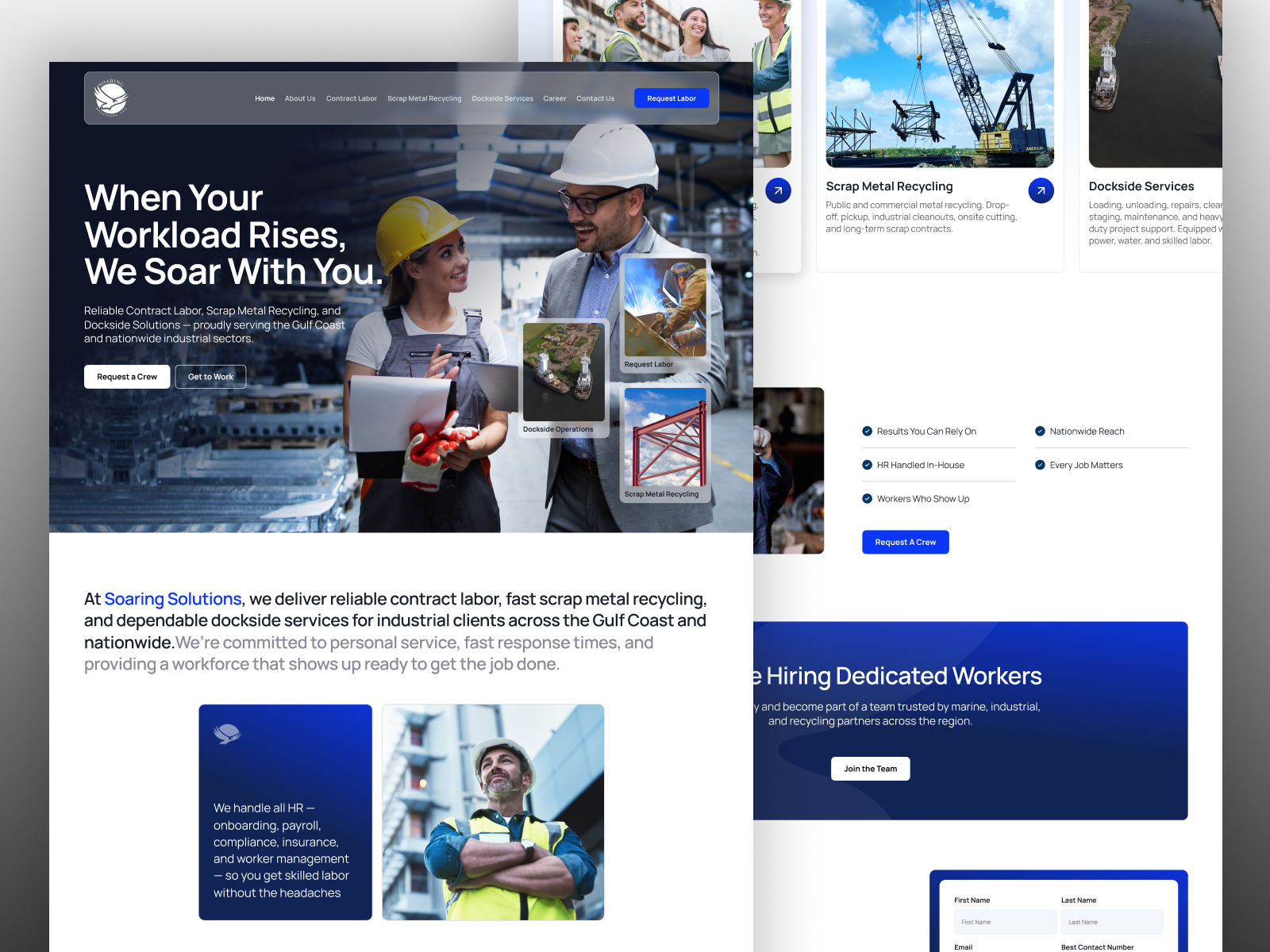 Construction Agency, Website UI/UX Design | Soaring Solutions. by ...
