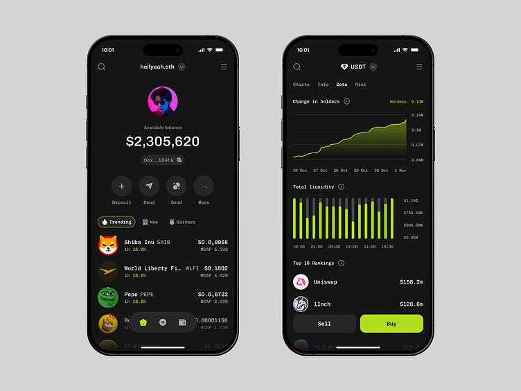 Crypto App UI by Vladimir Kan on Dribbble