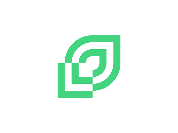 L + leaf logo by logojoss on Dribbble