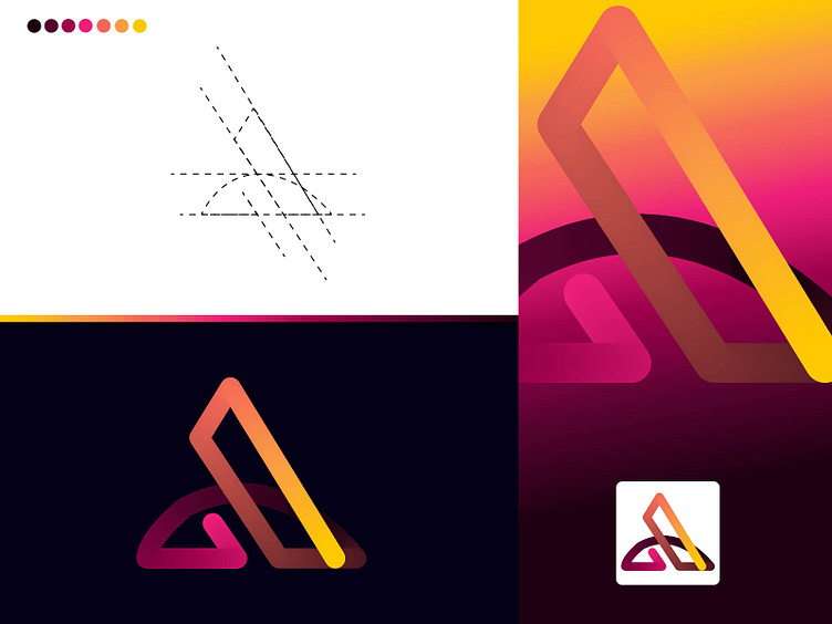 3d A letter logo, logo, modern logo, Abstract logo by Designer Tanbir ...