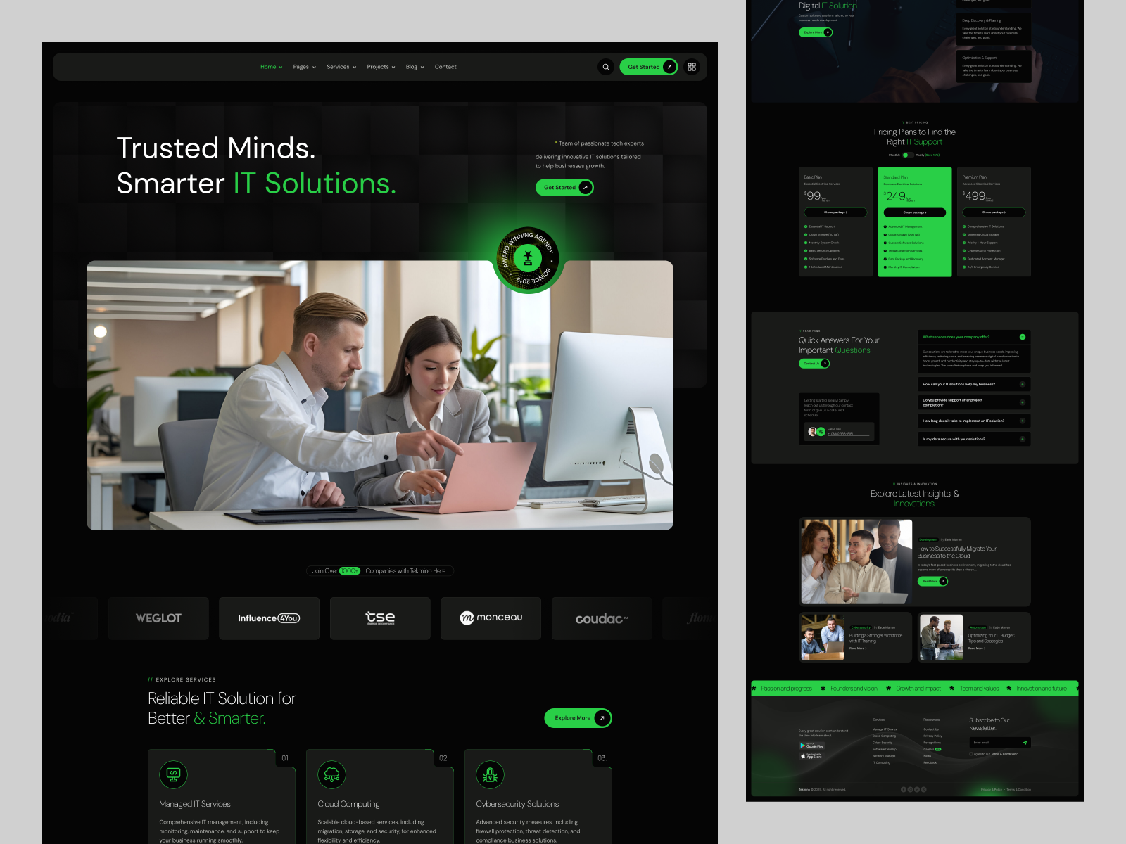 RiseOn - IT Solution Landing Page Figma by Masud Rana Munna on Dribbble